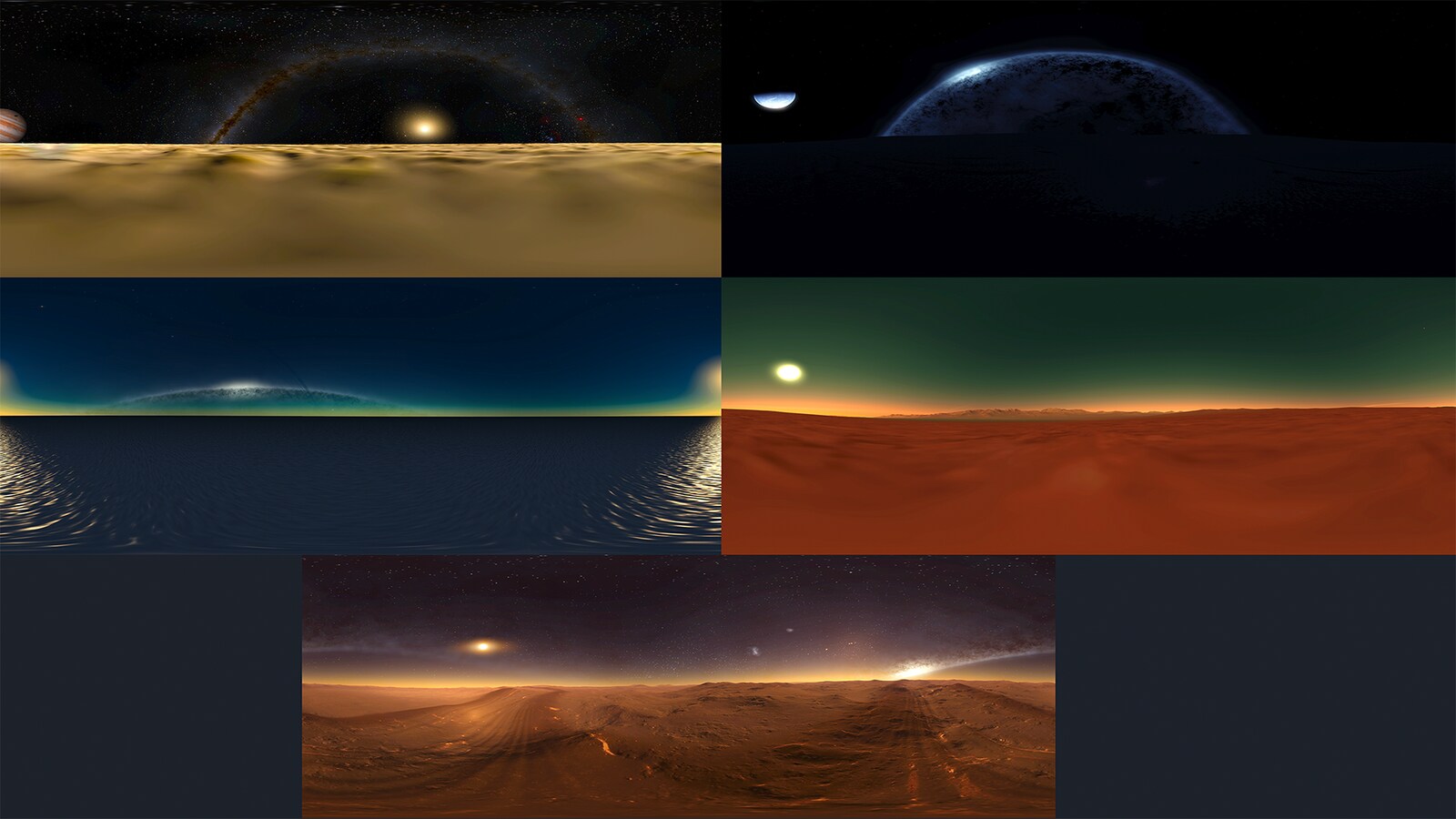 在贴图创建的Distant Planets skybox cubemap 5 pack - 虚幻引擎商城