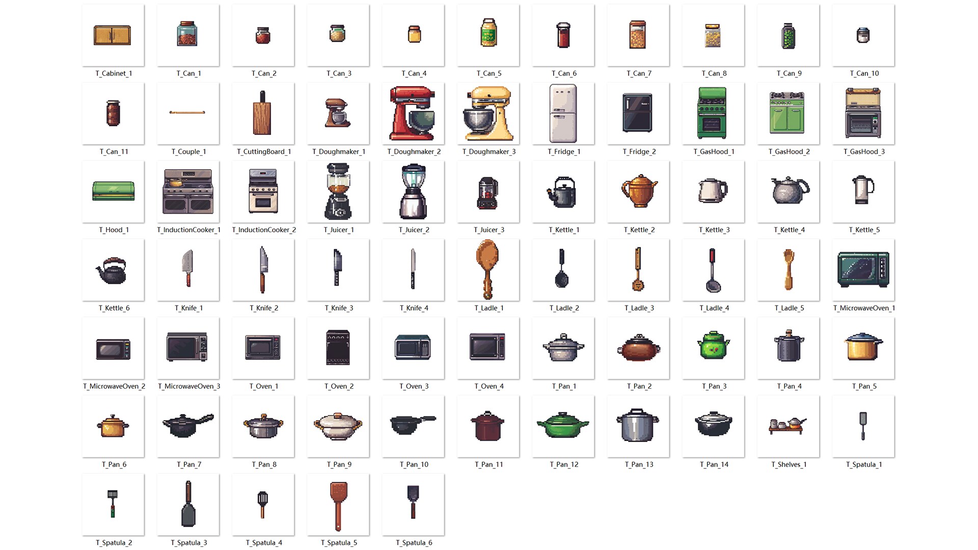 2D Pixel Kitchen Furniture 3 in 2D Assets - UE Marketplace