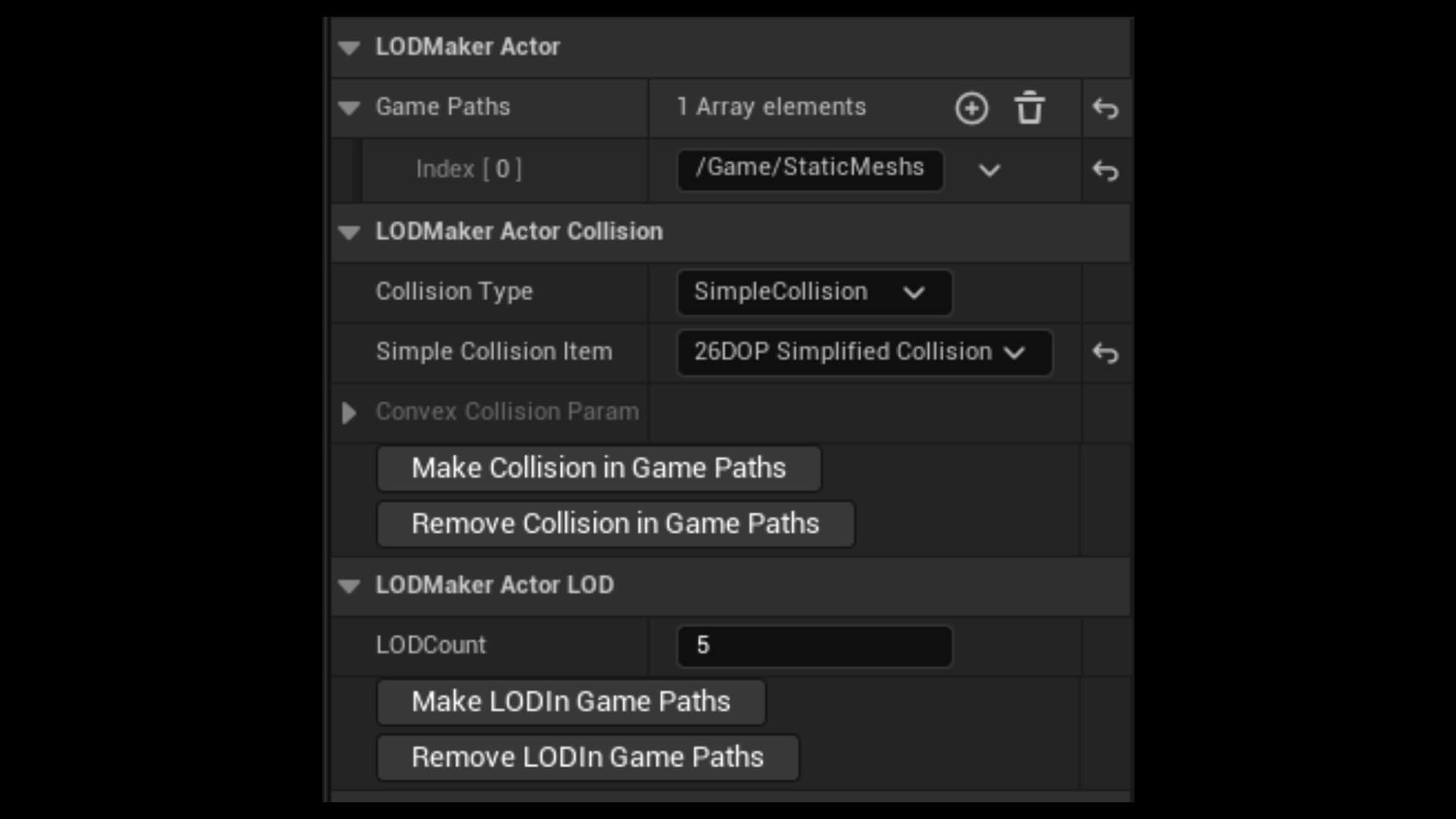 LOD Maker in Code Plugins - UE Marketplace