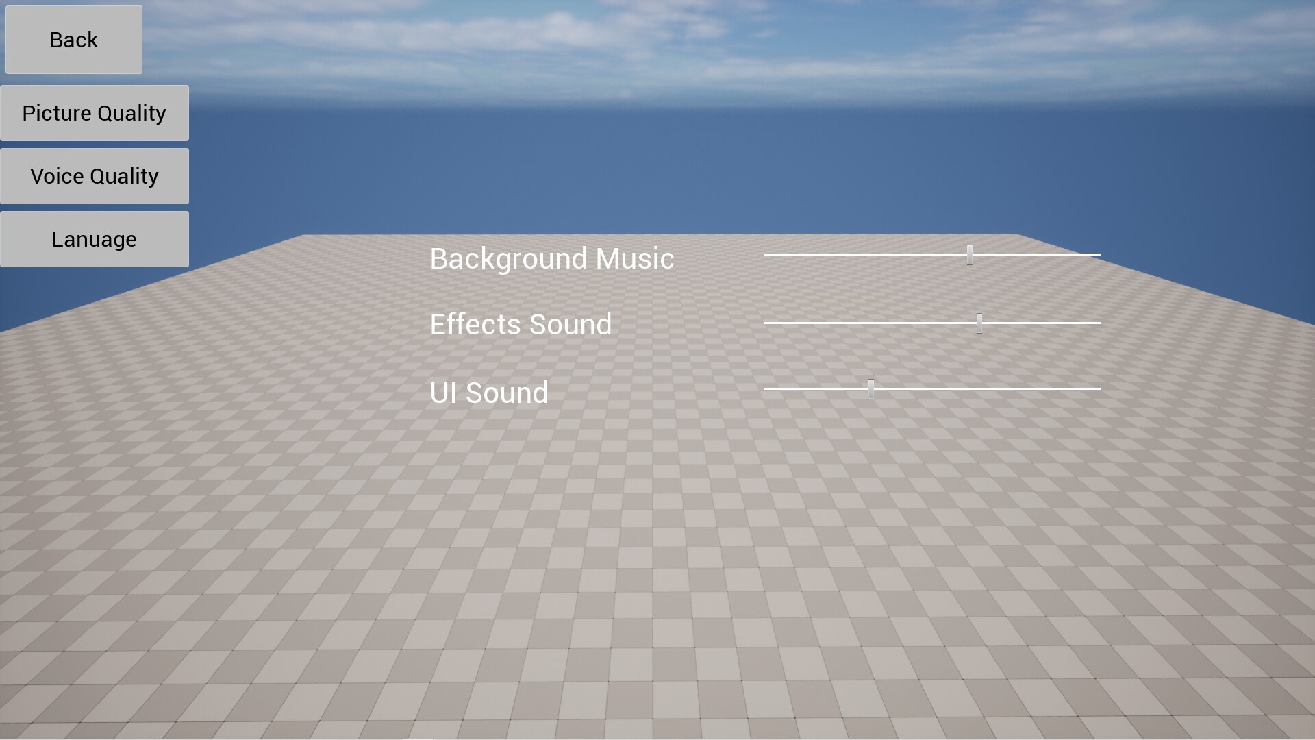 Customizable settings menu (main menu and pause game menu are included ...