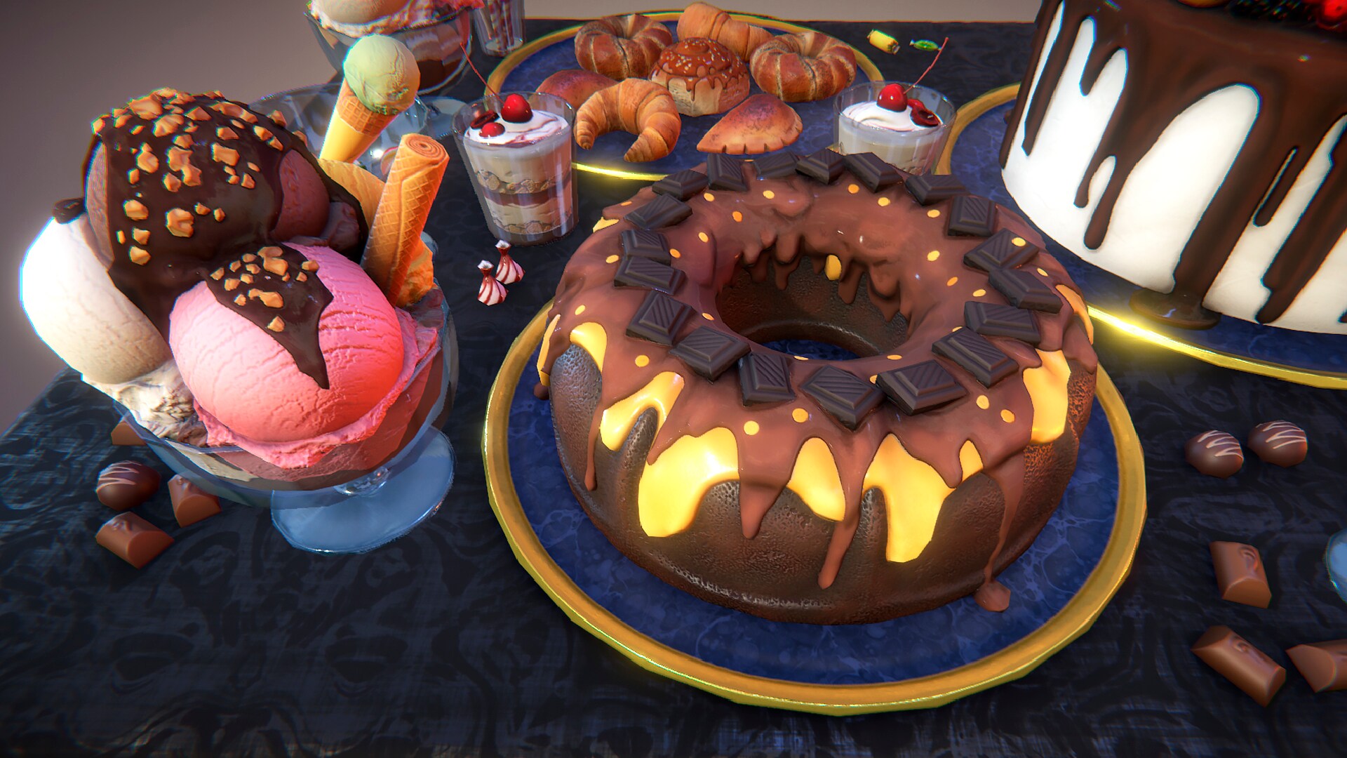 Cakes and Desserts in Props - UE Marketplace