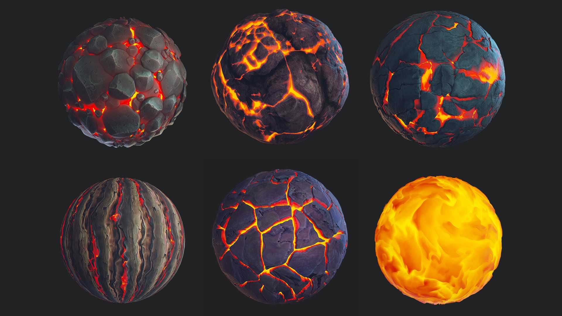 Magma Land - Stylized material collection. in Materials - UE Marketplace