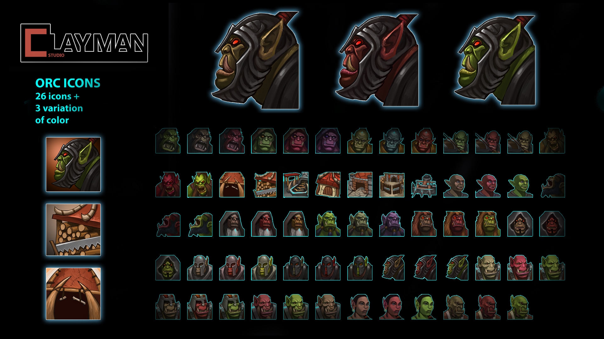 Orc Icons, 카테고리 2D 애셋 - UE 마켓플레이스