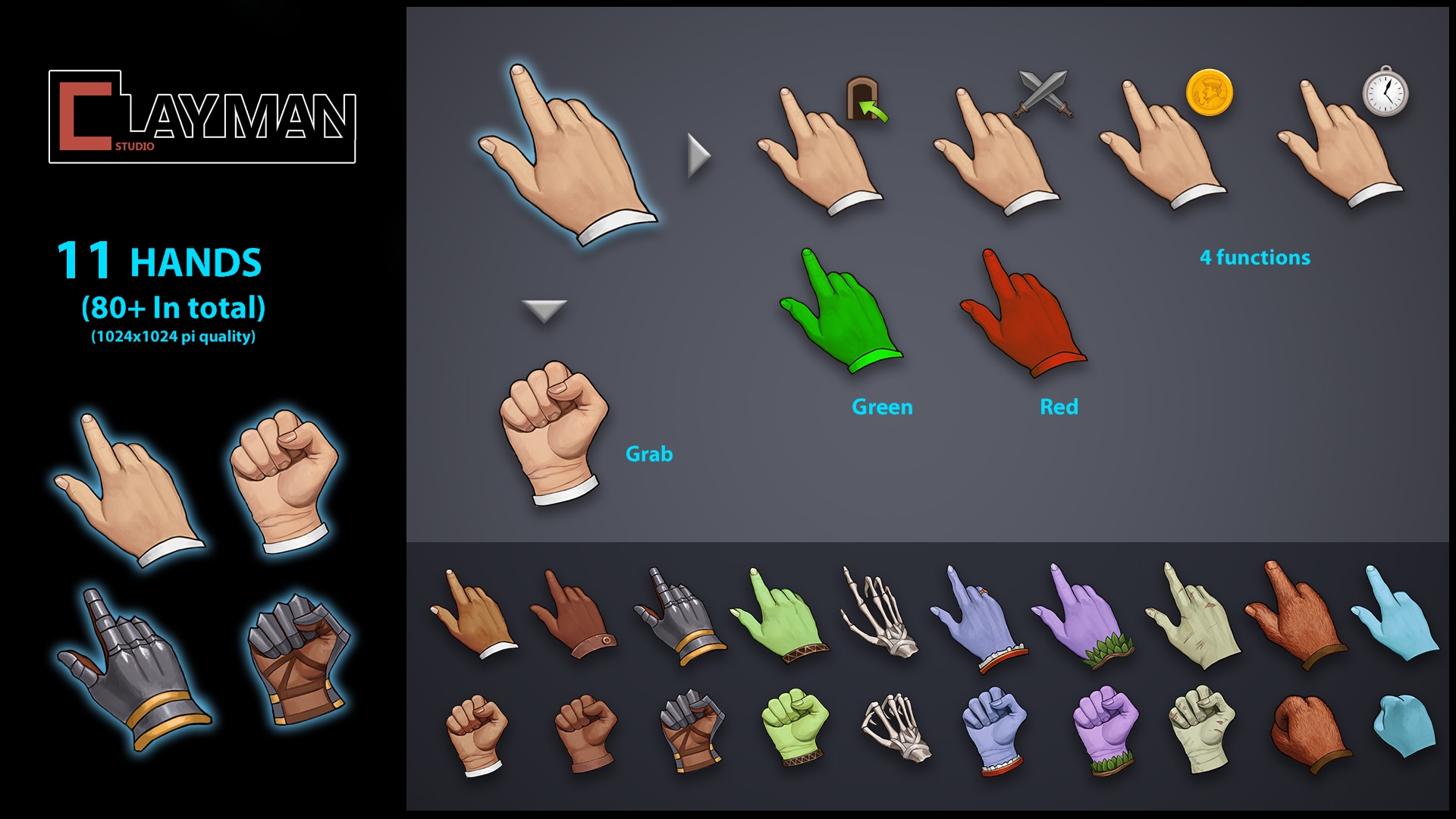 Hand Cursors in 2D Assets - UE Marketplace
