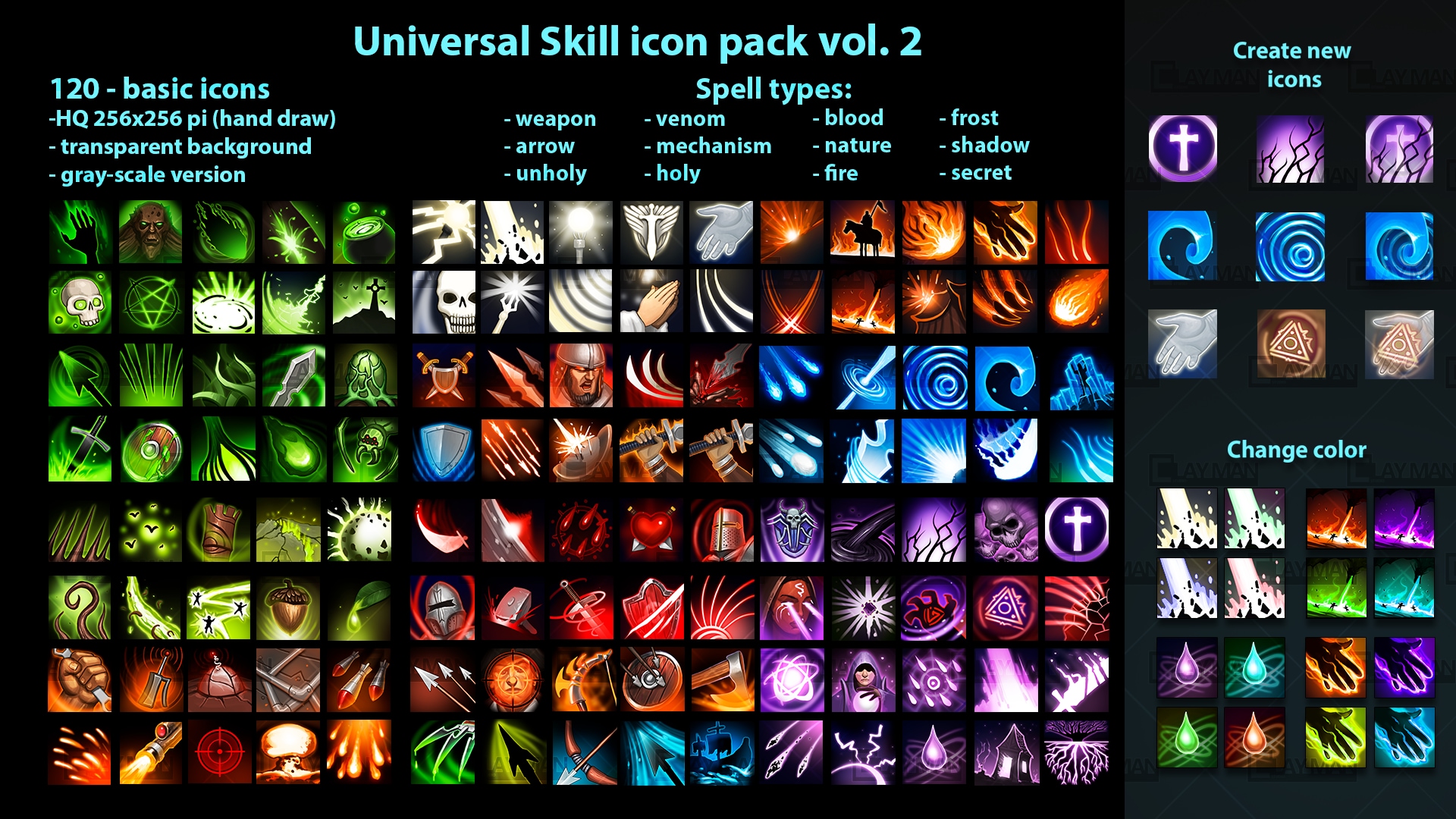 Universal Skill Icons Vol 2 in 2D Assets - UE Marketplace