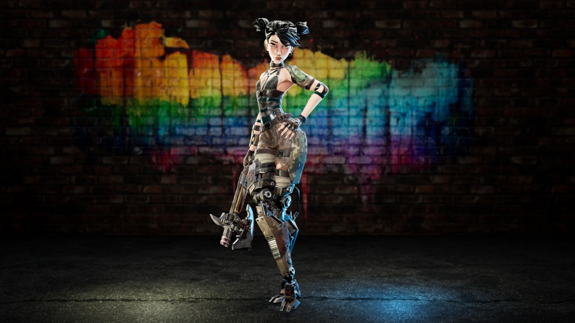 Stylized Cyborg Girl - Female Military Character - ARKit Live Link ...