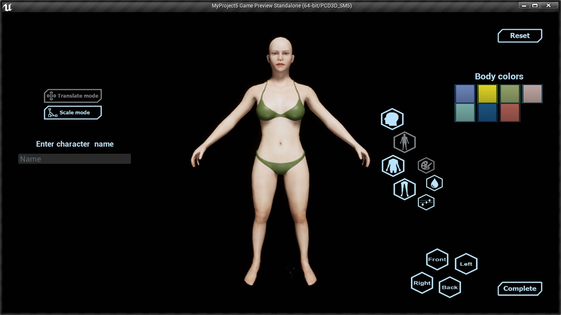 WYSIWYG character customization system in Blueprints - UE Marketplace