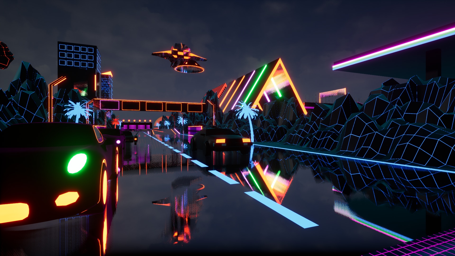 Low Poly Retro Environment in Props - UE Marketplace