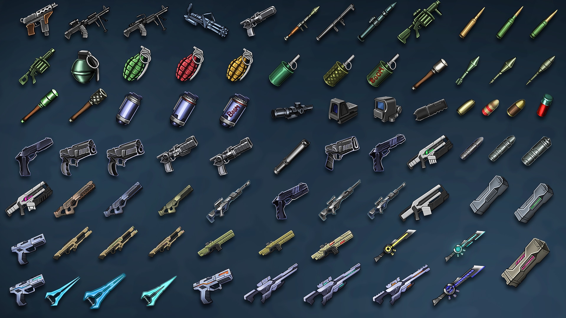 Military Weapons in 2D Assets - UE Marketplace