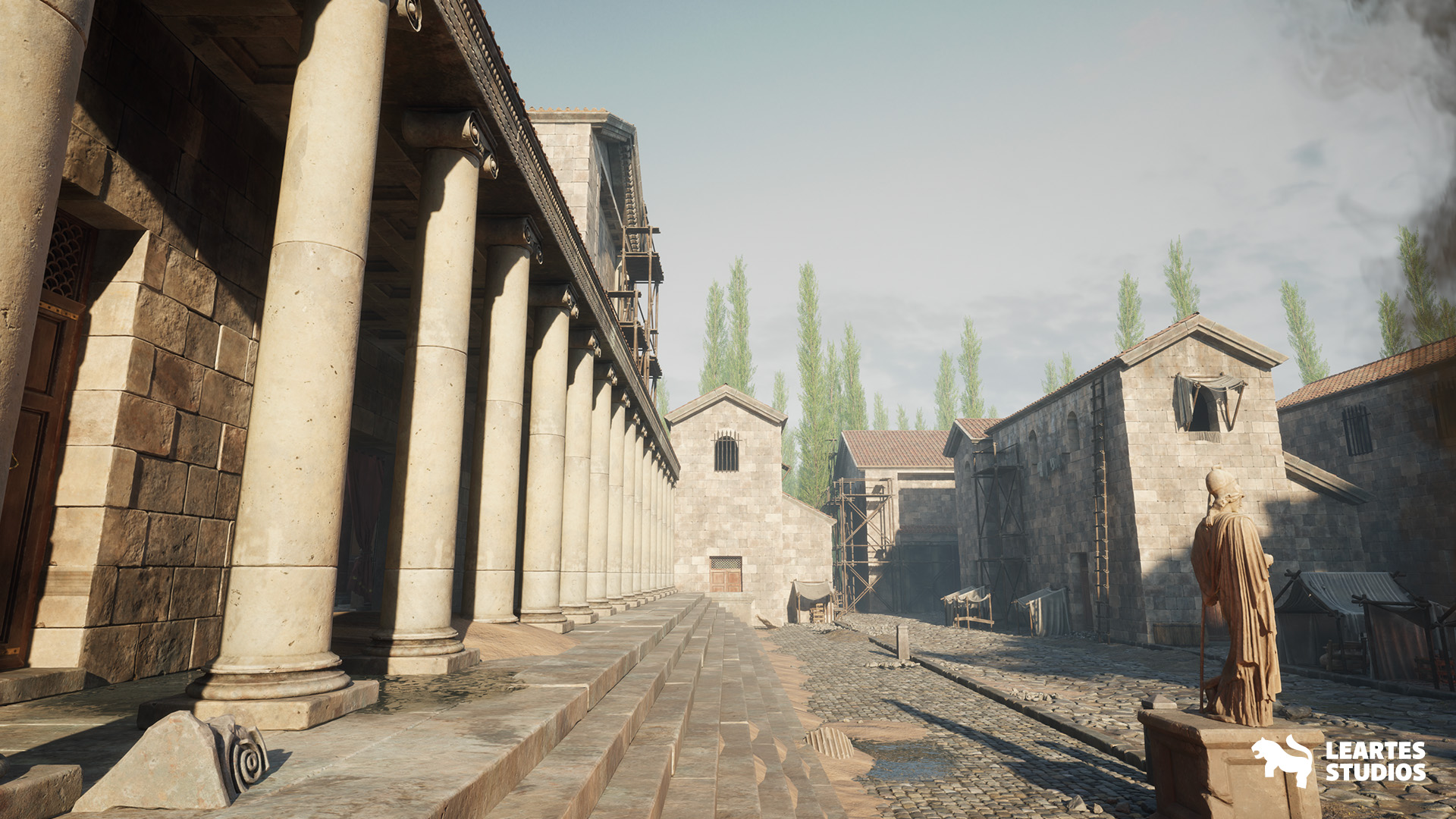 Roman Volcanic Temple ( Ancient Medieval Village Greek Buildings City ...