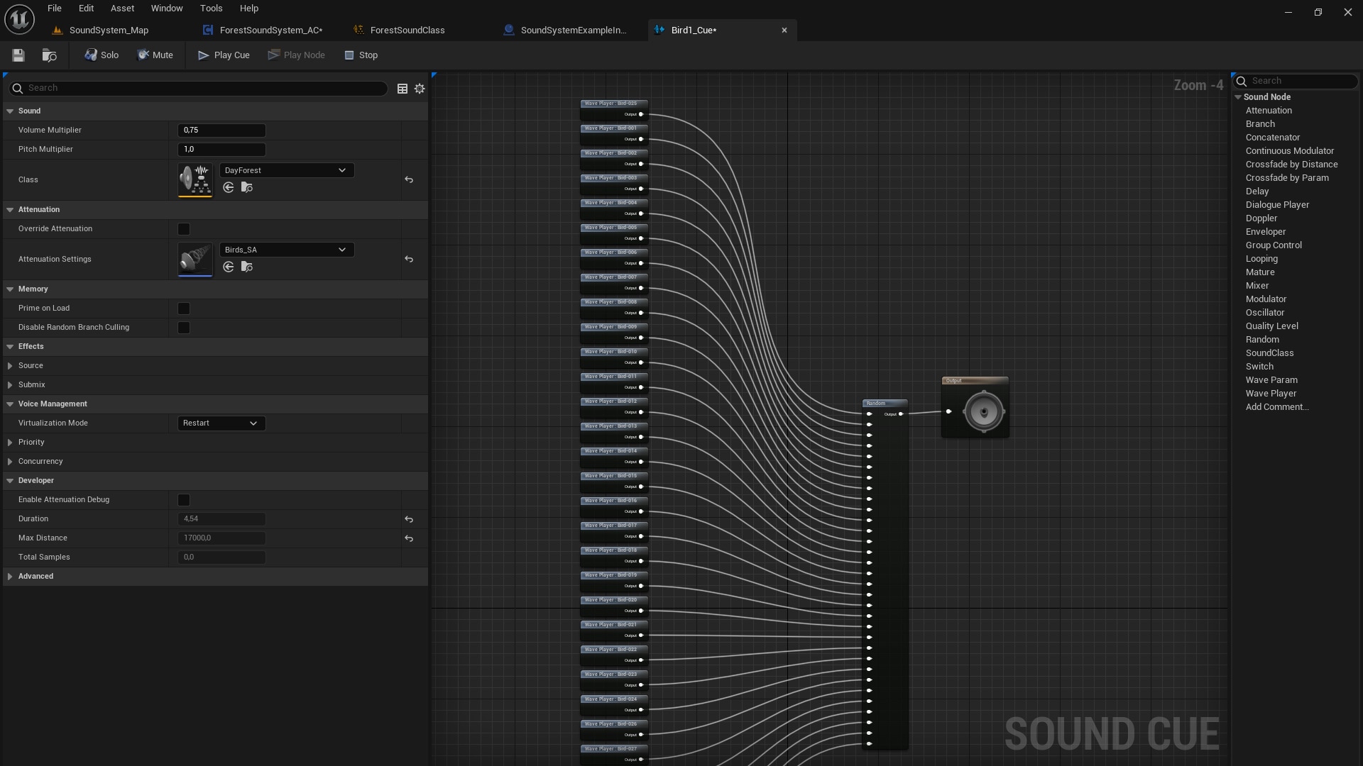 Forest Sound System 3D, 카테고리 사운드 이펙트 - UE 마켓플레이스