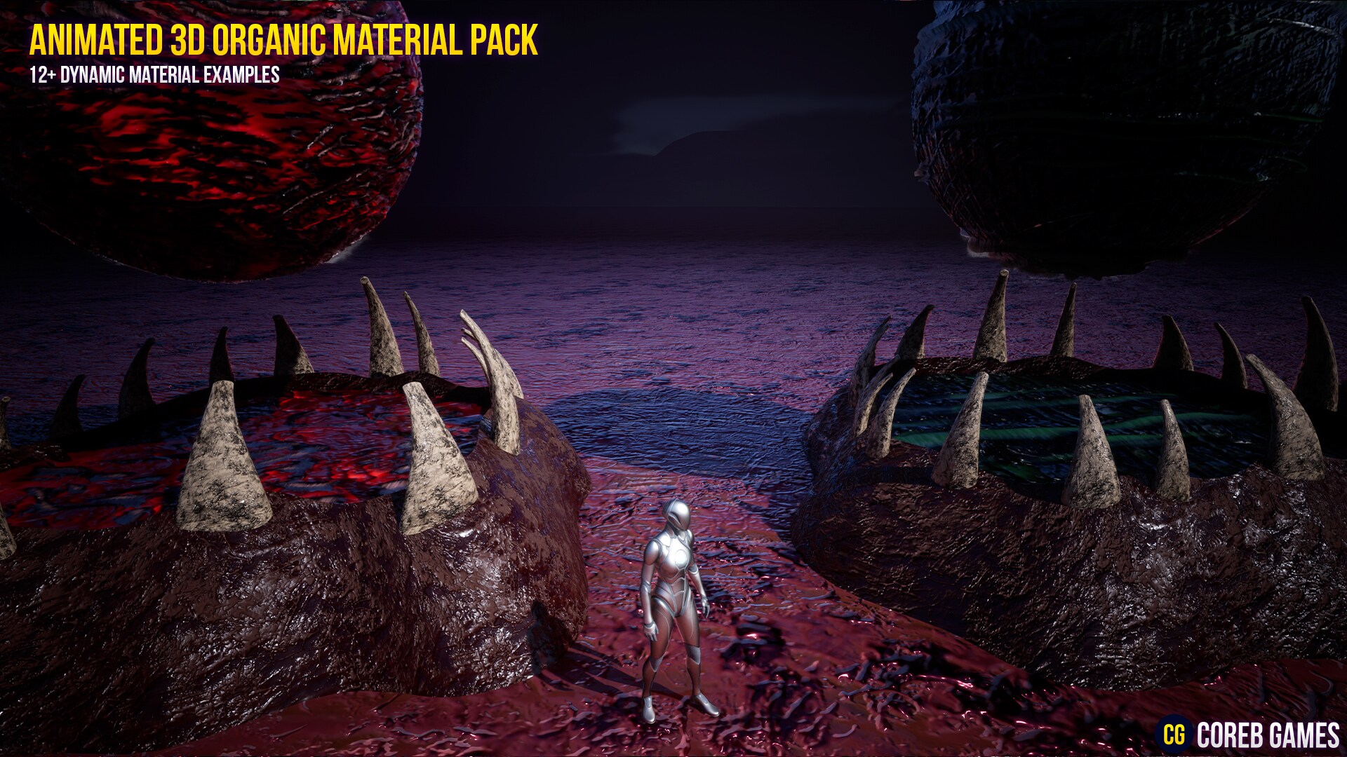 Animated 3D Organic Material Pack in Materials - UE Marketplace