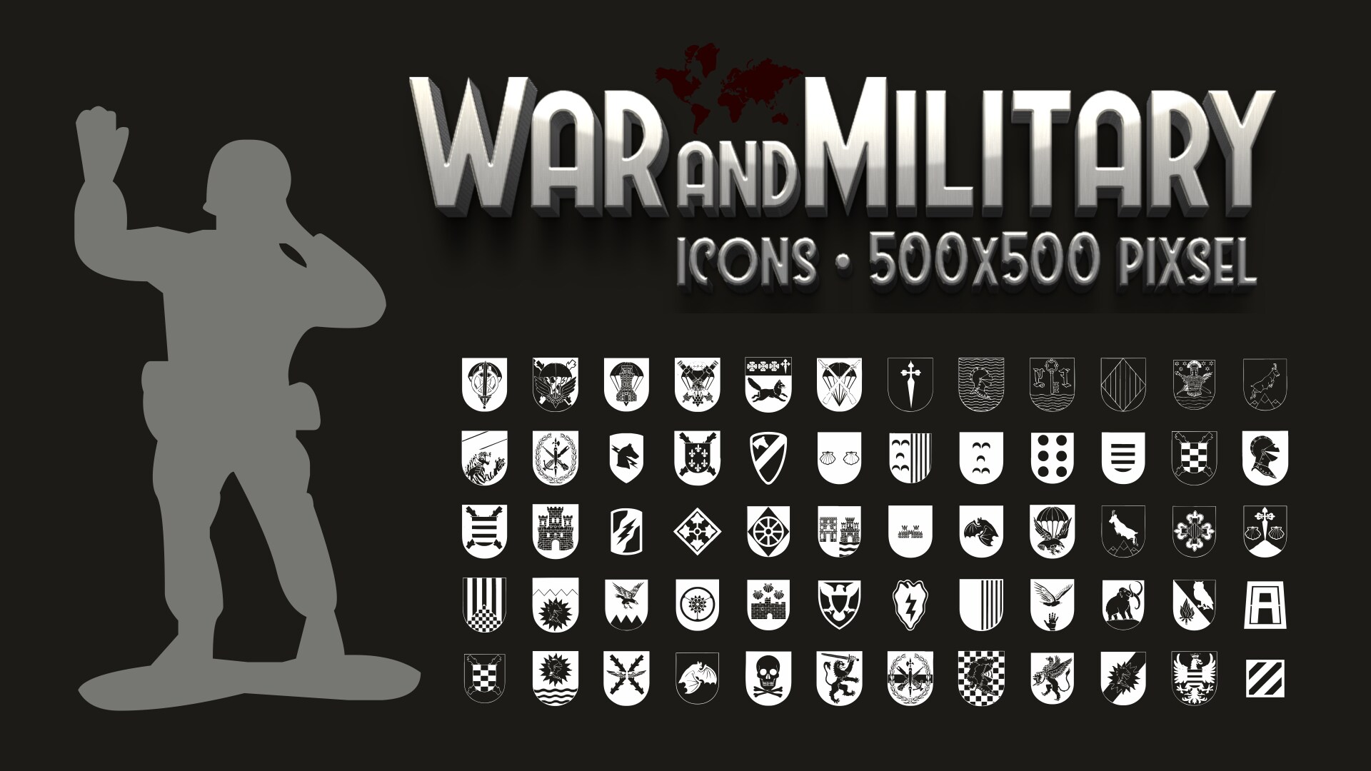 2D War Military Icons Pack, 카테고리 2D 애셋 - UE 마켓플레이스