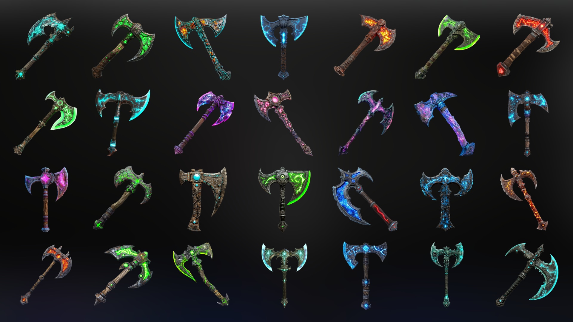 Fantasy Axe V2 - Icon Pack：2Dアセット - UE マーケットプレイス