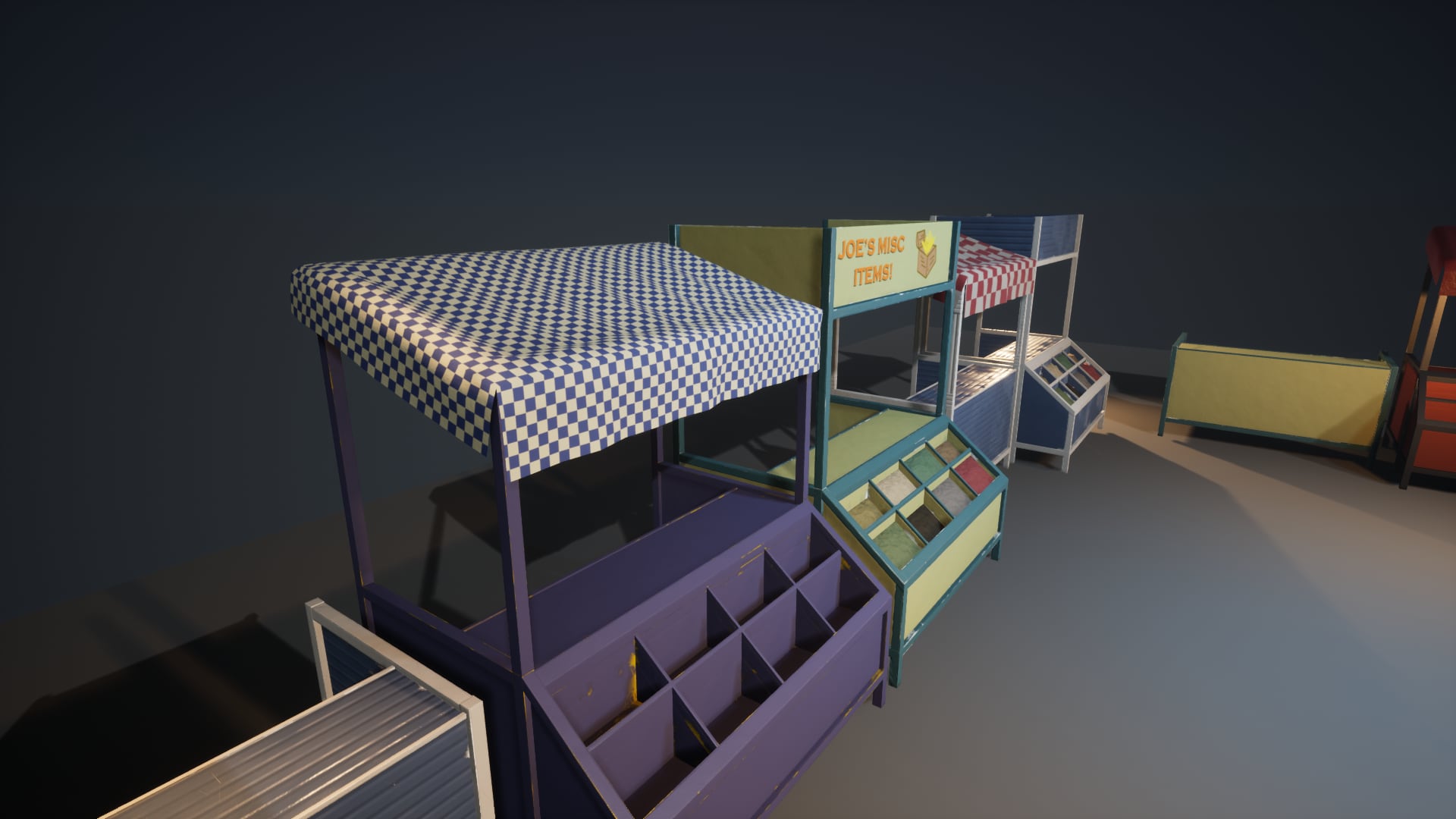 Customizable Market Stalls in Props - UE Marketplace