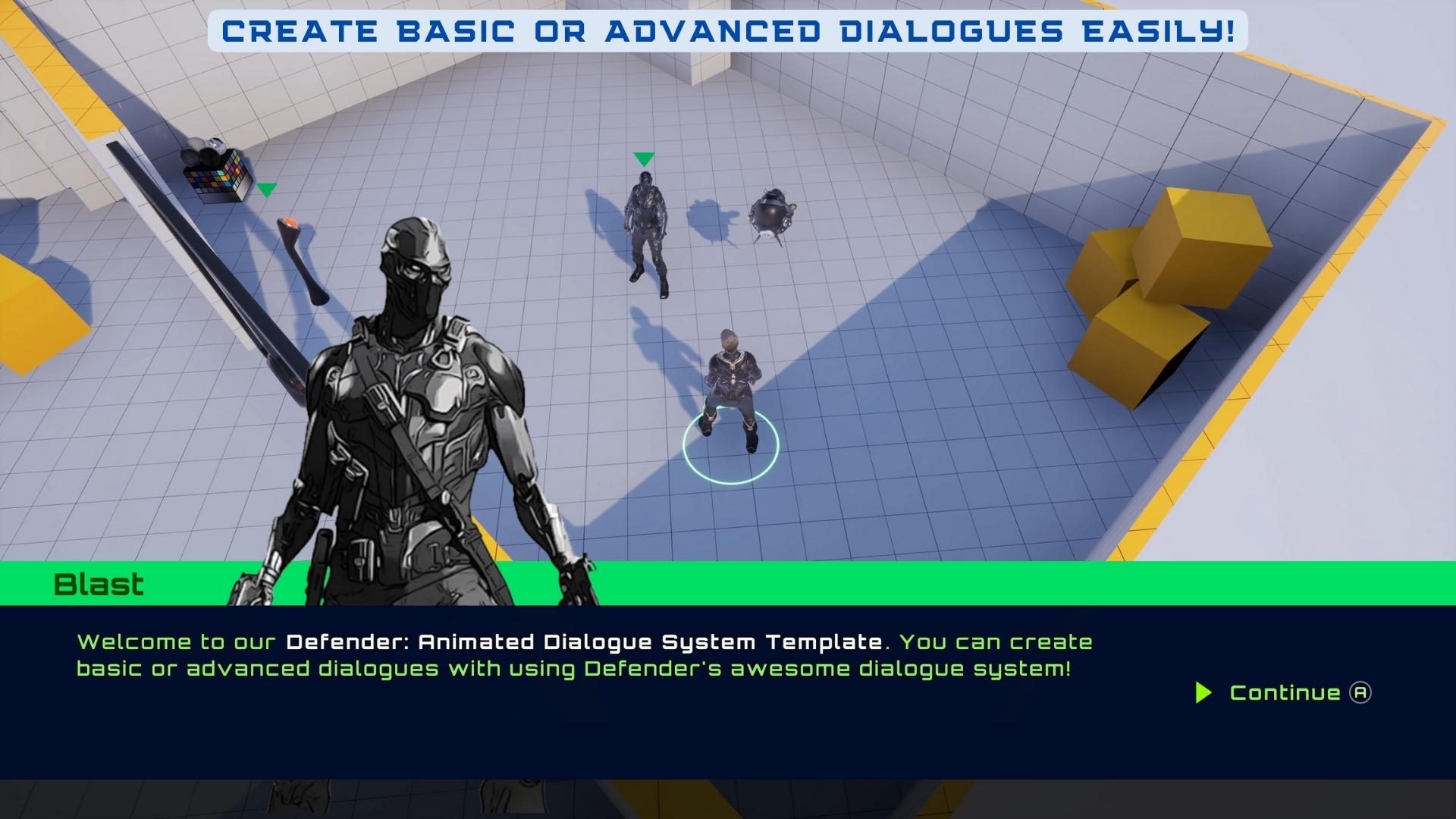 Defender: Animated Dialogue System