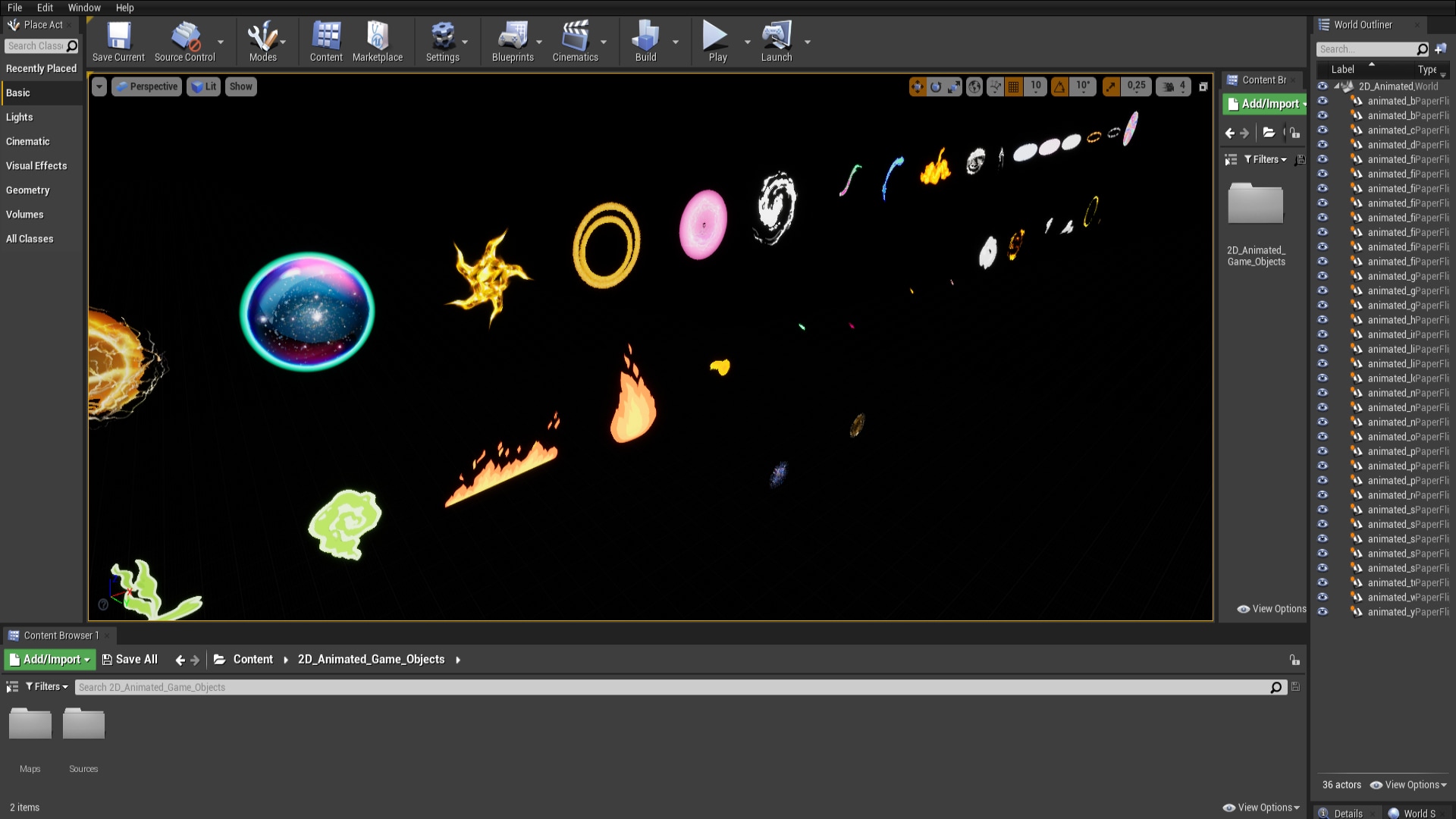 2D Animated Game Objects in 2D Assets - UE Marketplace