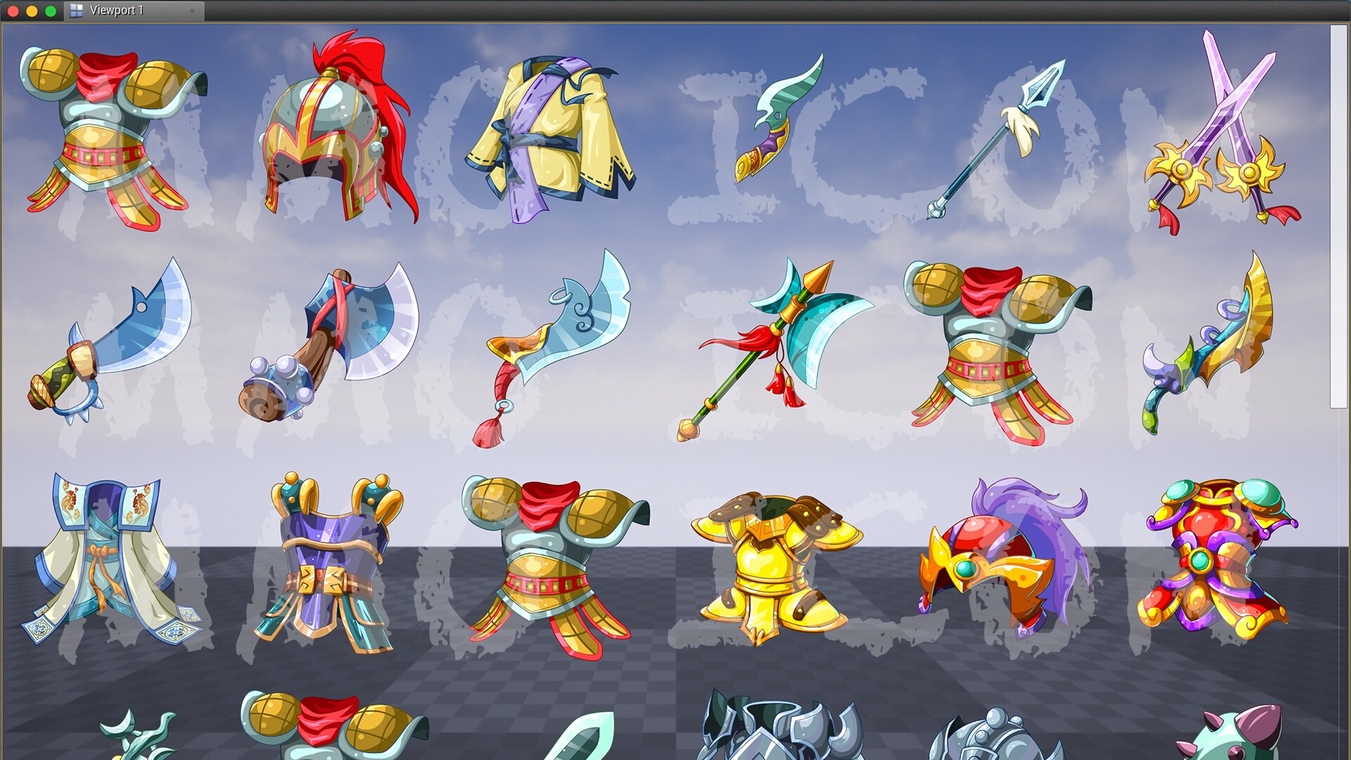 在二维资源创建的Cartoon MMO Icon - 虚幻引擎商城