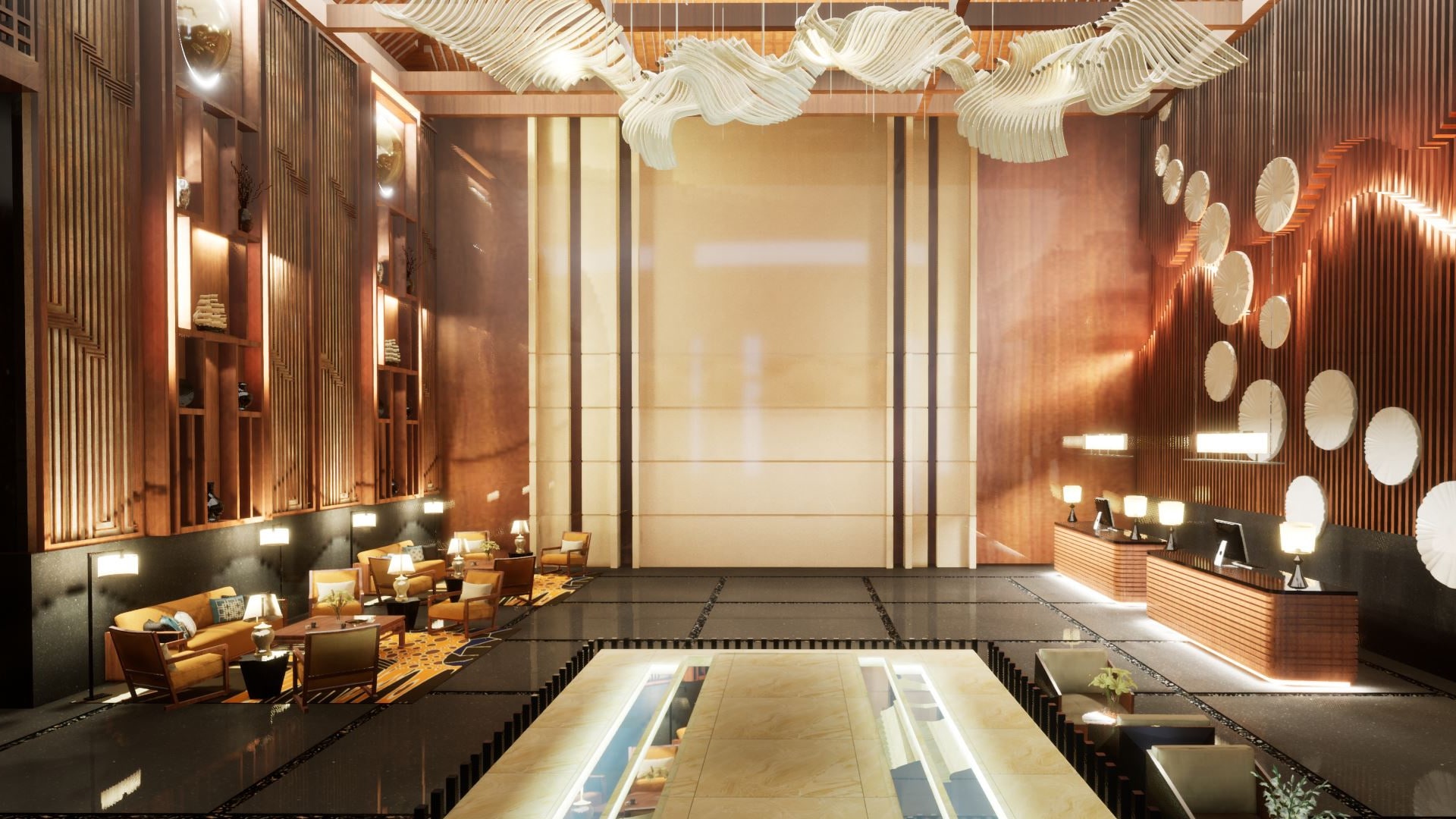 Modern Hotel Lobby Design Concept