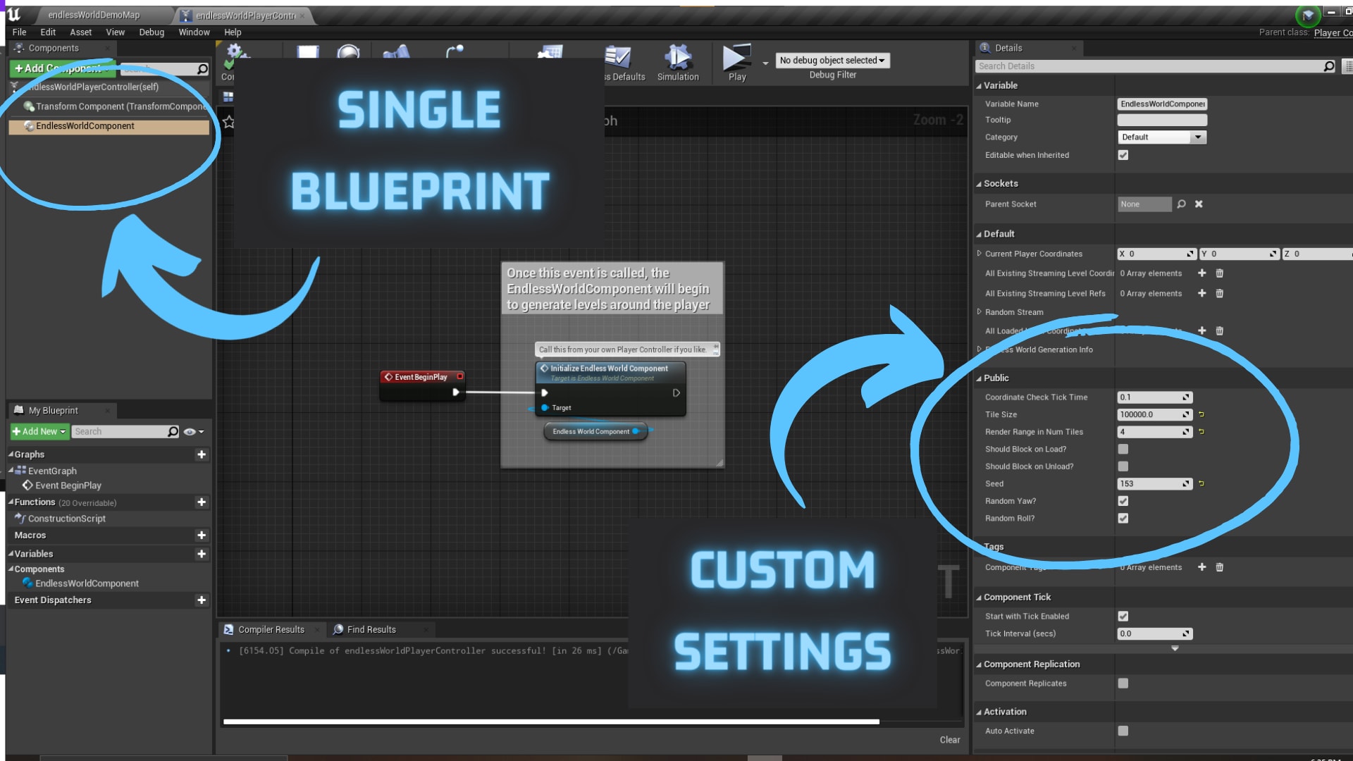 3D Endless Custom Random Worlds (With Level Streaming) in Blueprints ...