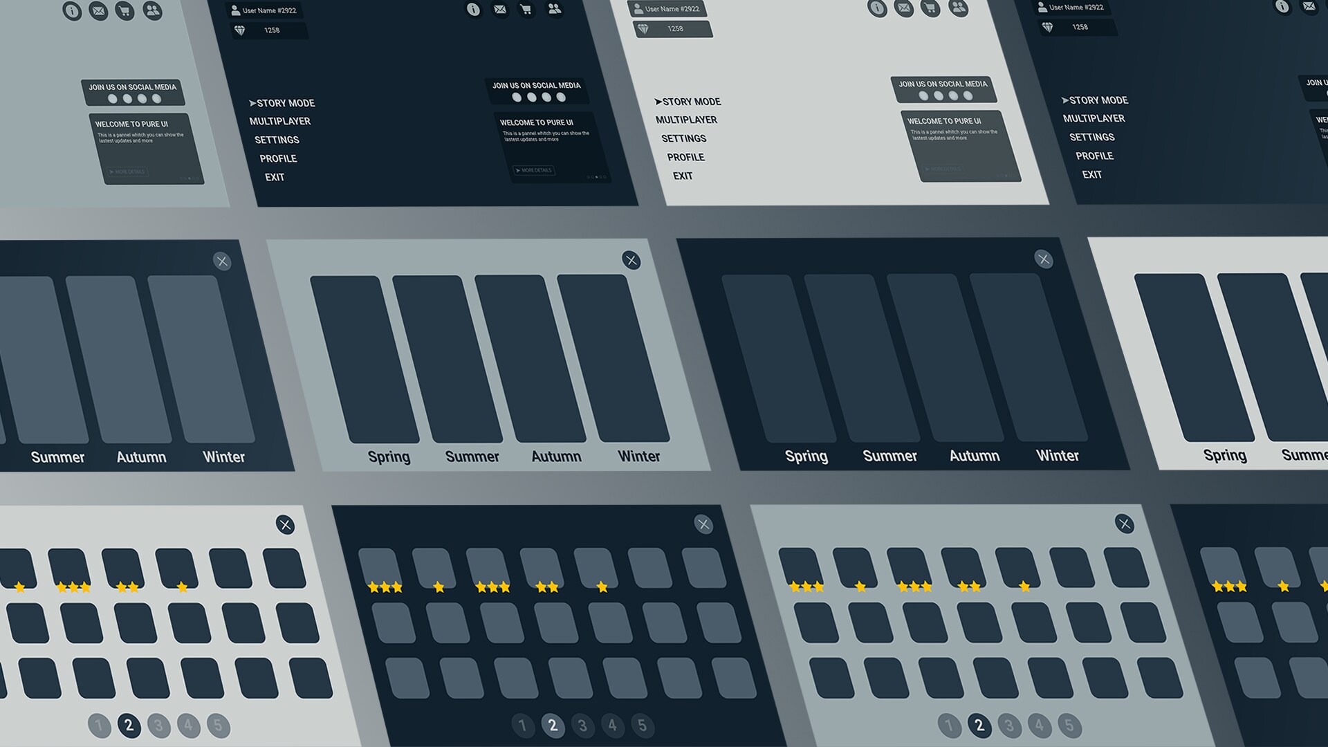 Clean GUI Pack 1, 카테고리 2D 애셋 - UE 마켓플레이스