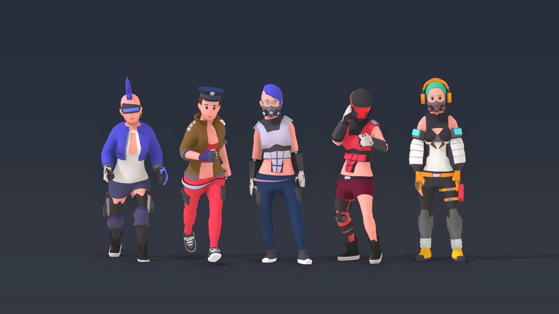Customizable 3d Cyberpunk Characters Vol 1 카테고리 캐릭터 Ue 마켓플레이스