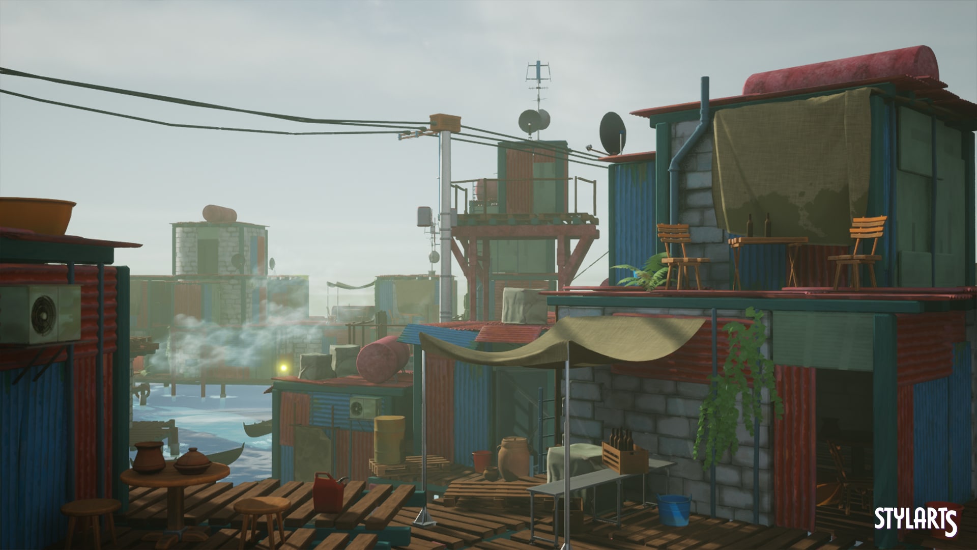 Stylized Floating Slums：環境 - UE マーケットプレイス