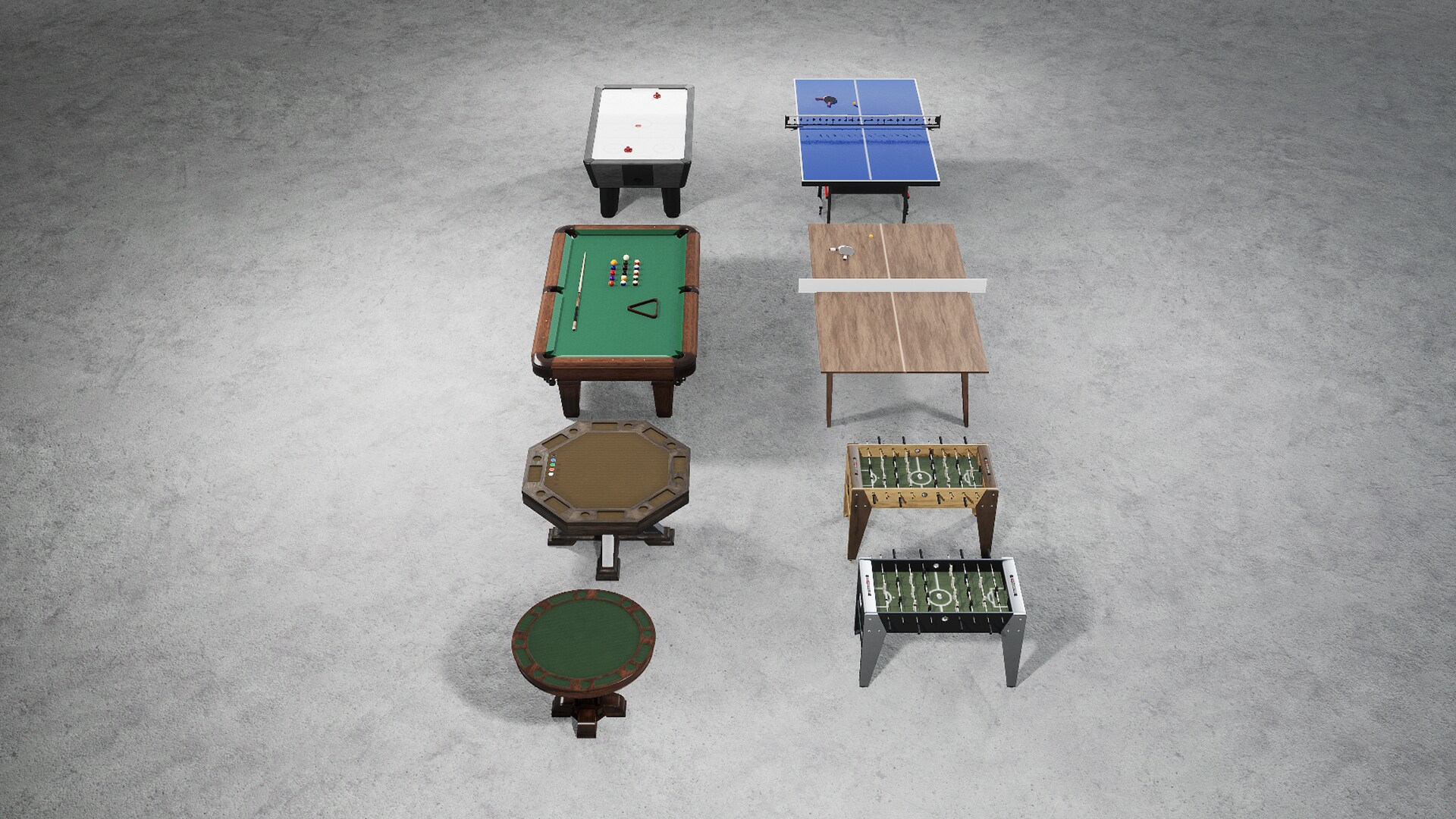 Table Game Pack Vol. 2 in Architectural Visualization - UE Marketplace