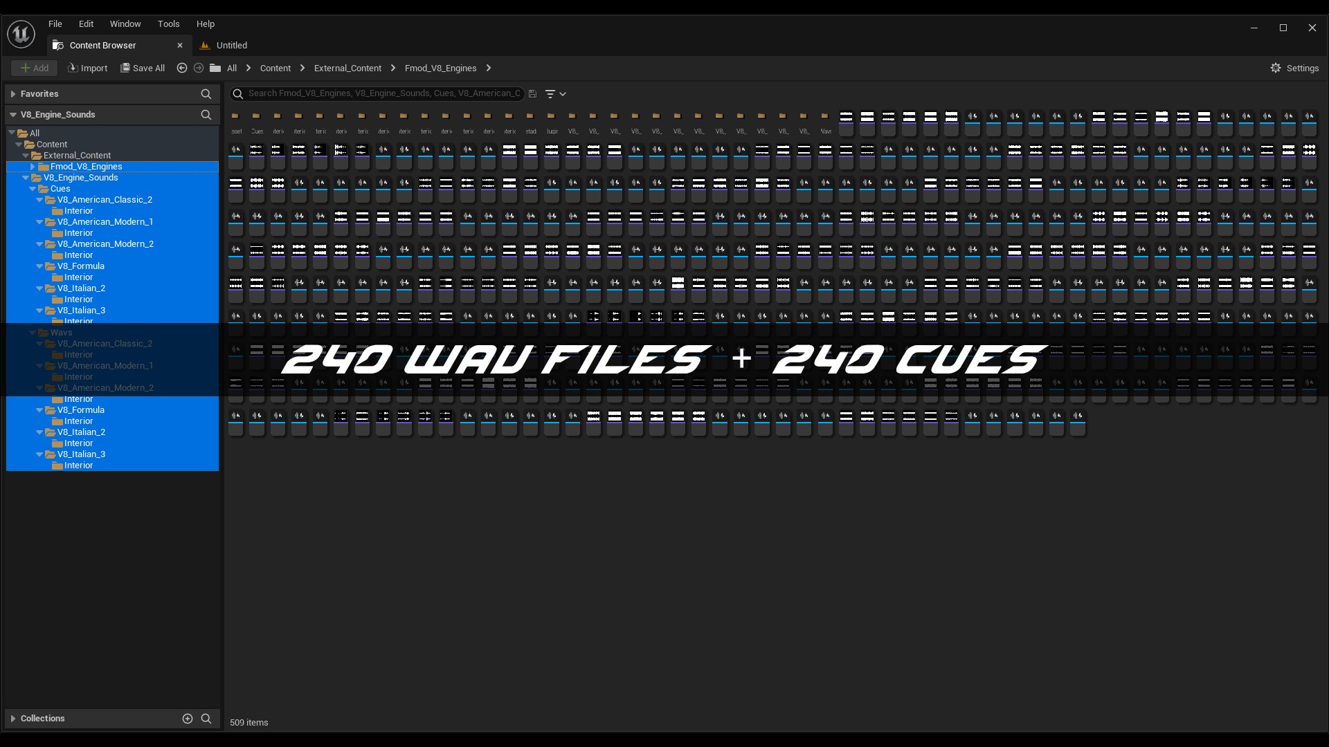 V8 Engine Sounds in Sound Effects - UE Marketplace