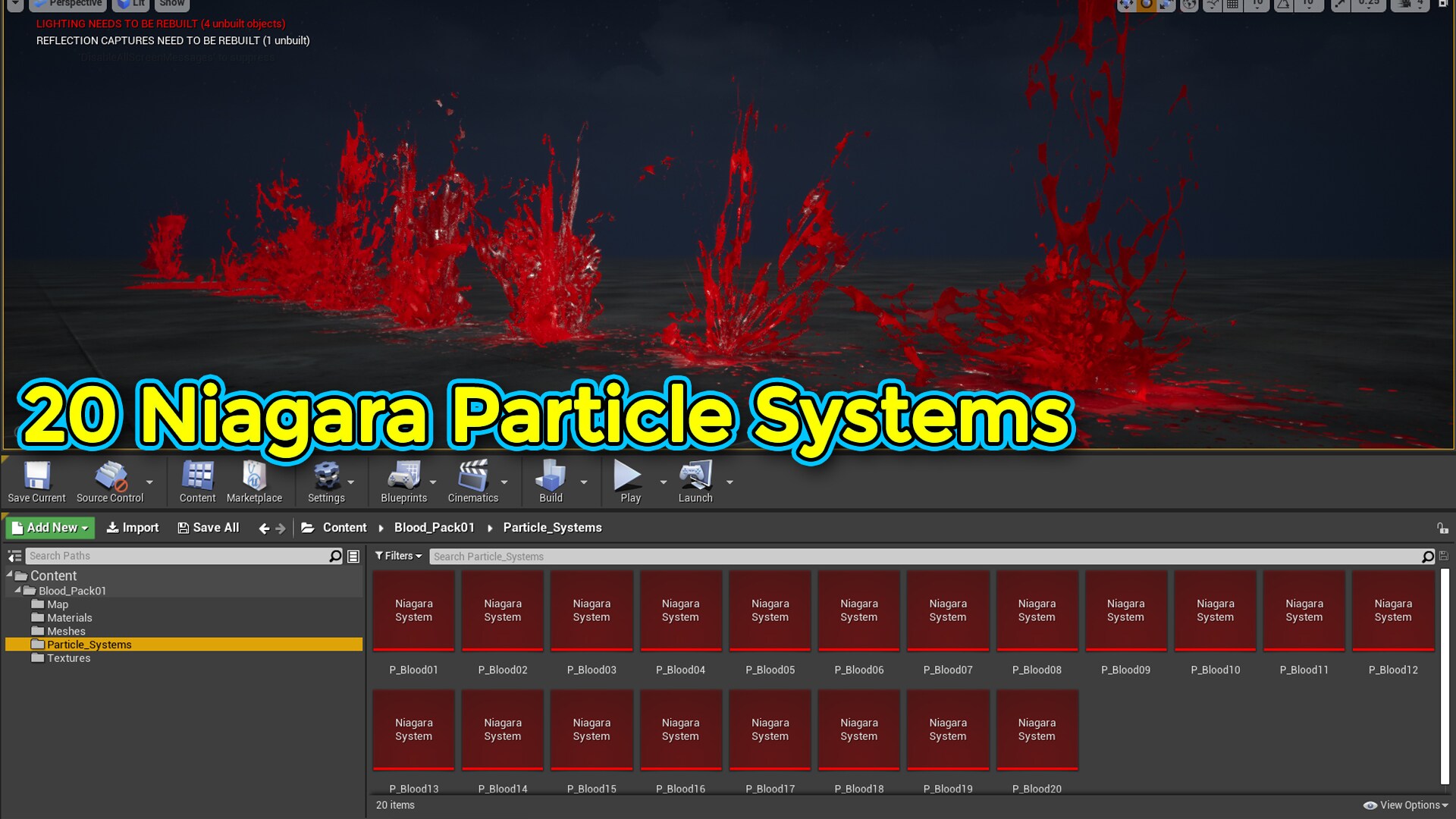 Blood Pack 01 in Visual Effects - UE Marketplace