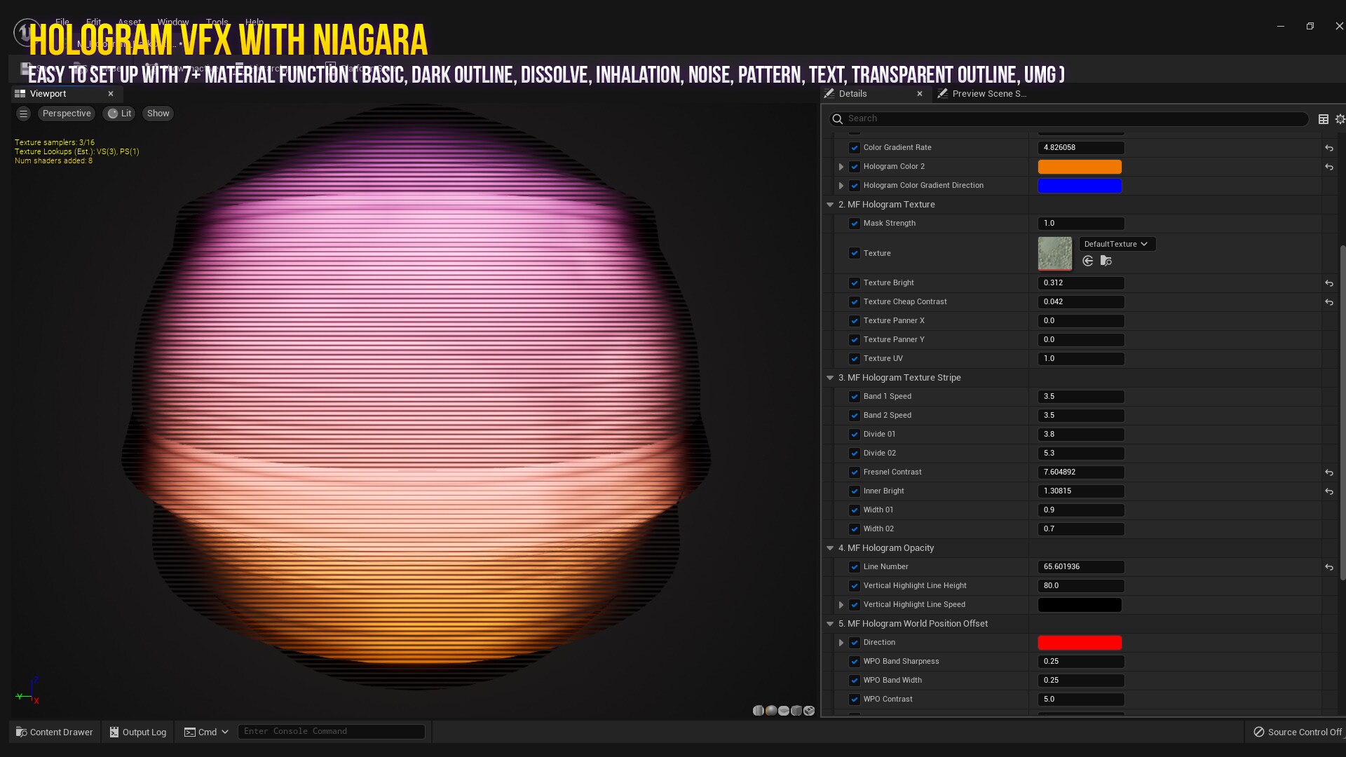 HOLOGRAM VFX With Niagara 2 - Unreal Engine Asset HOLOGRAM VFX With Niagara 2 - Unreal Engine Asset