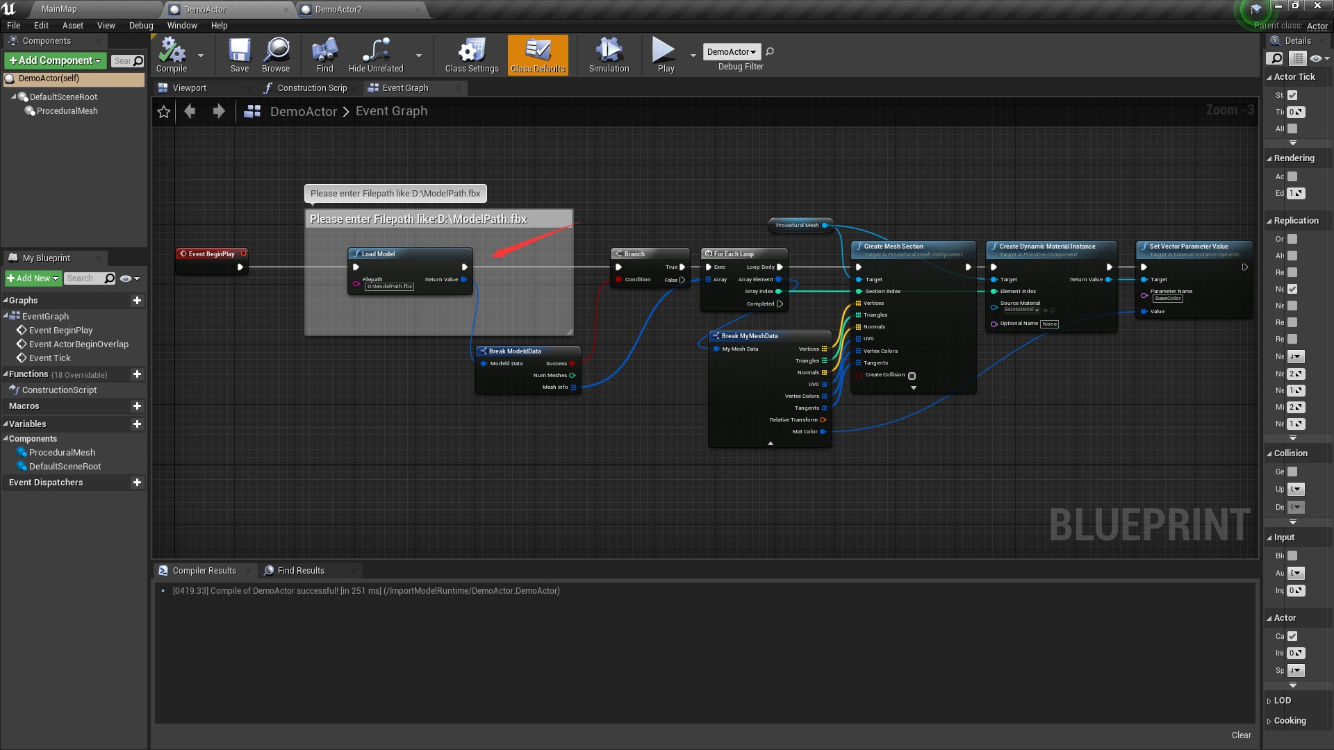 ImportModelRuntime in Code Plugins - UE Marketplace