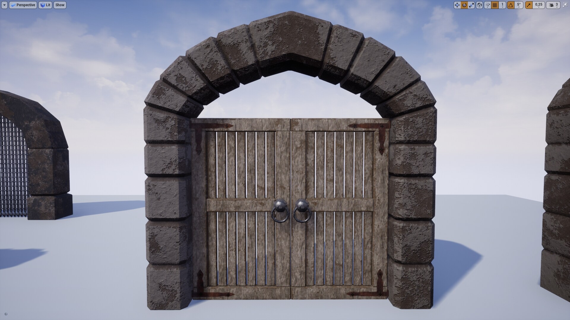 在道具创建的interactive Doors Collection 虚幻引擎商城