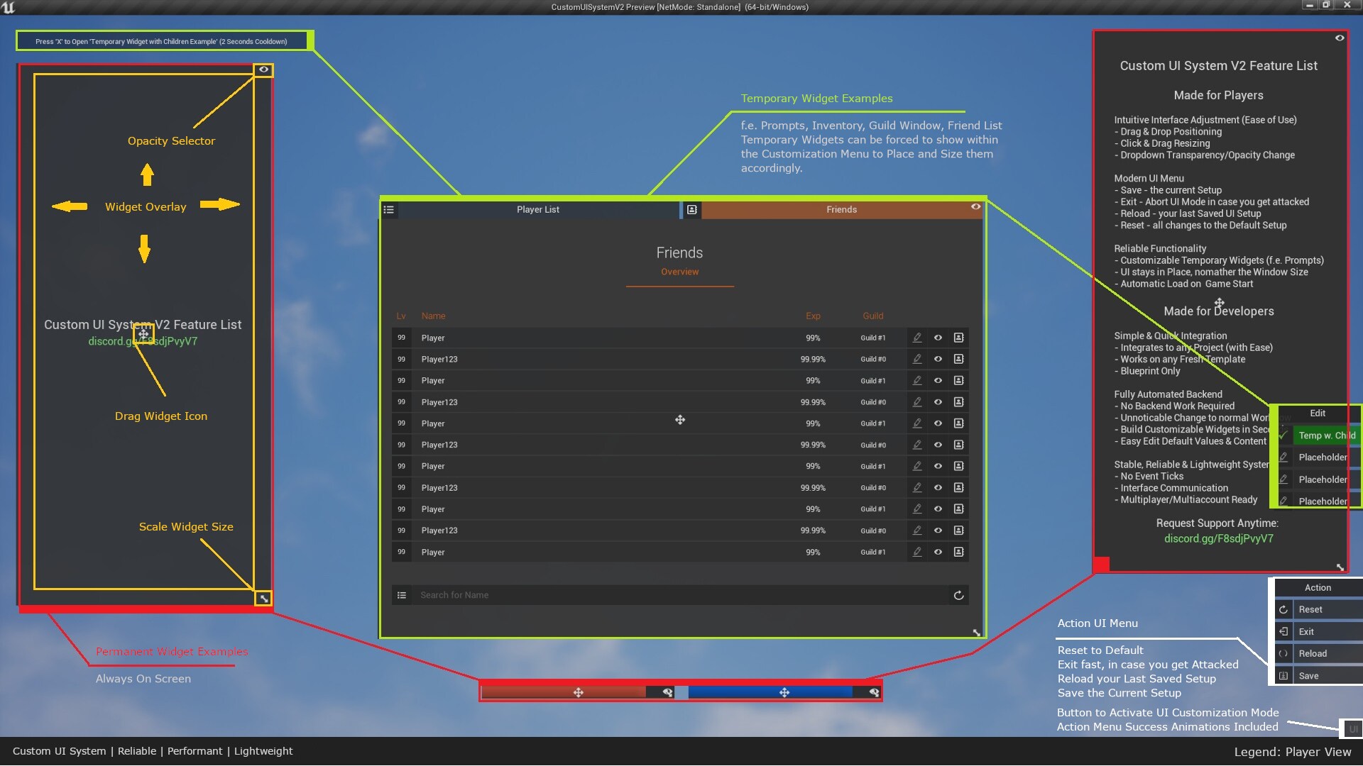 Custom UI System V2.2 in Blueprints - UE Marketplace