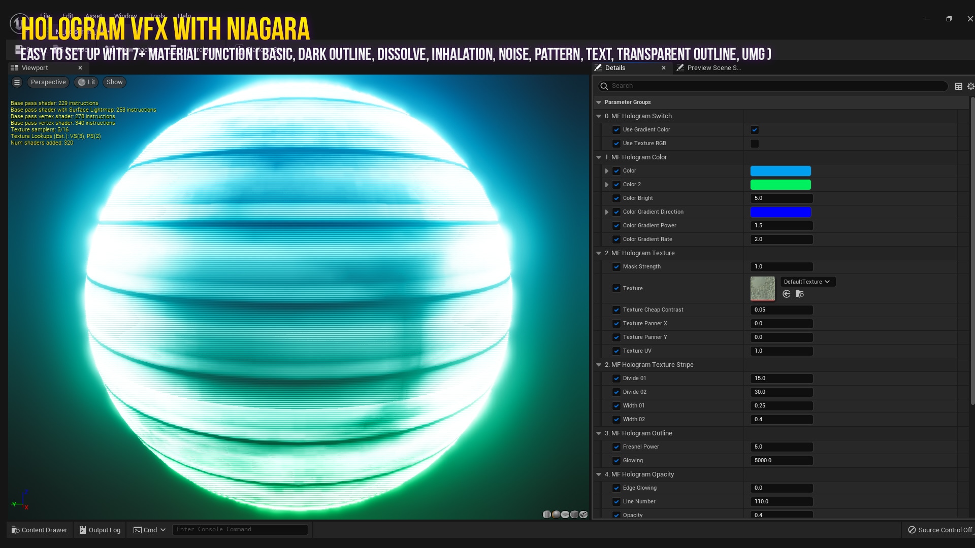 HOLOGRAM VFX With Niagara 2 - Unreal Engine Asset HOLOGRAM VFX With Niagara 2 - Unreal Engine Asset