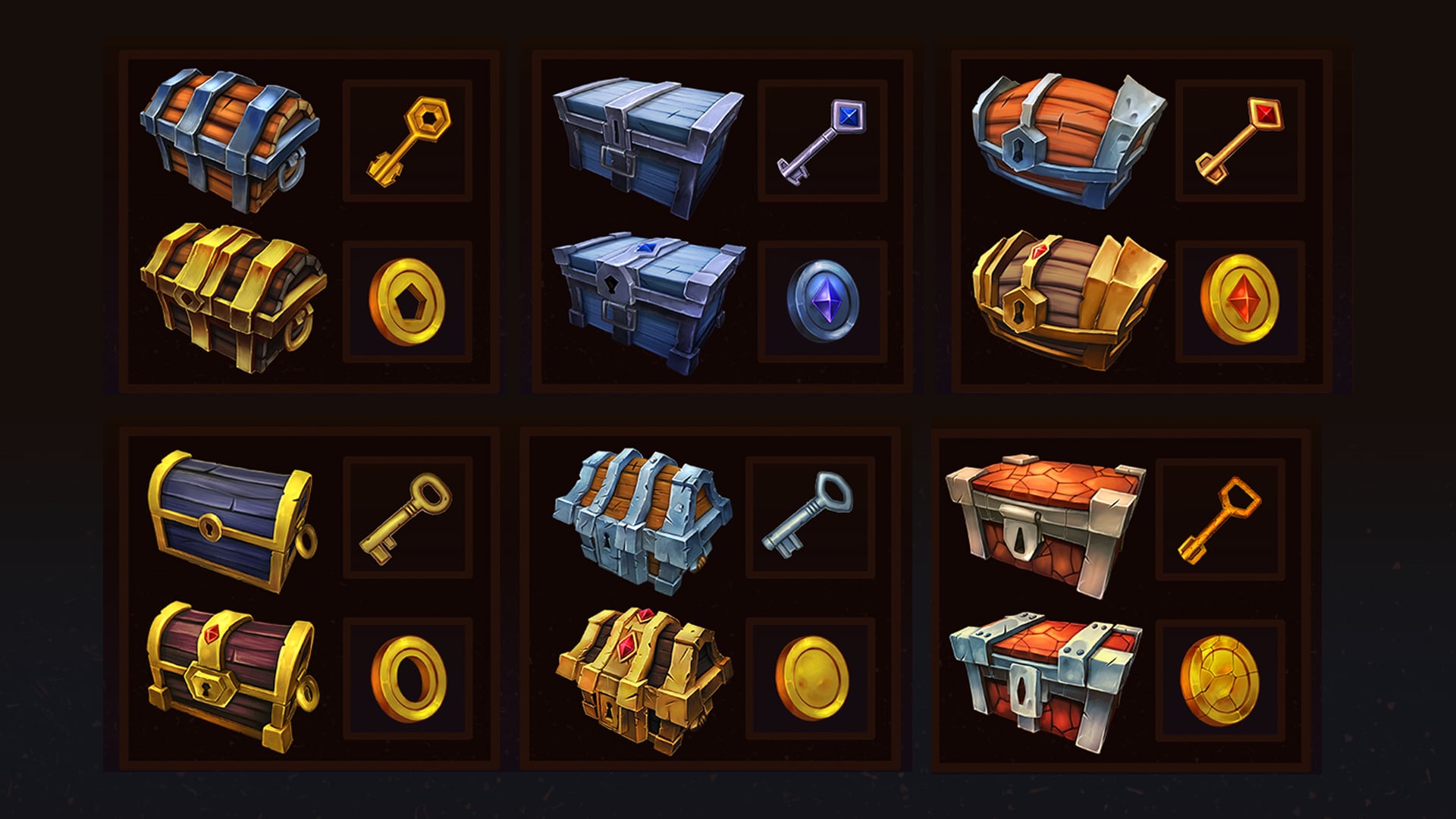 Fantasy Chests Pack in 2D Assets - UE Marketplace