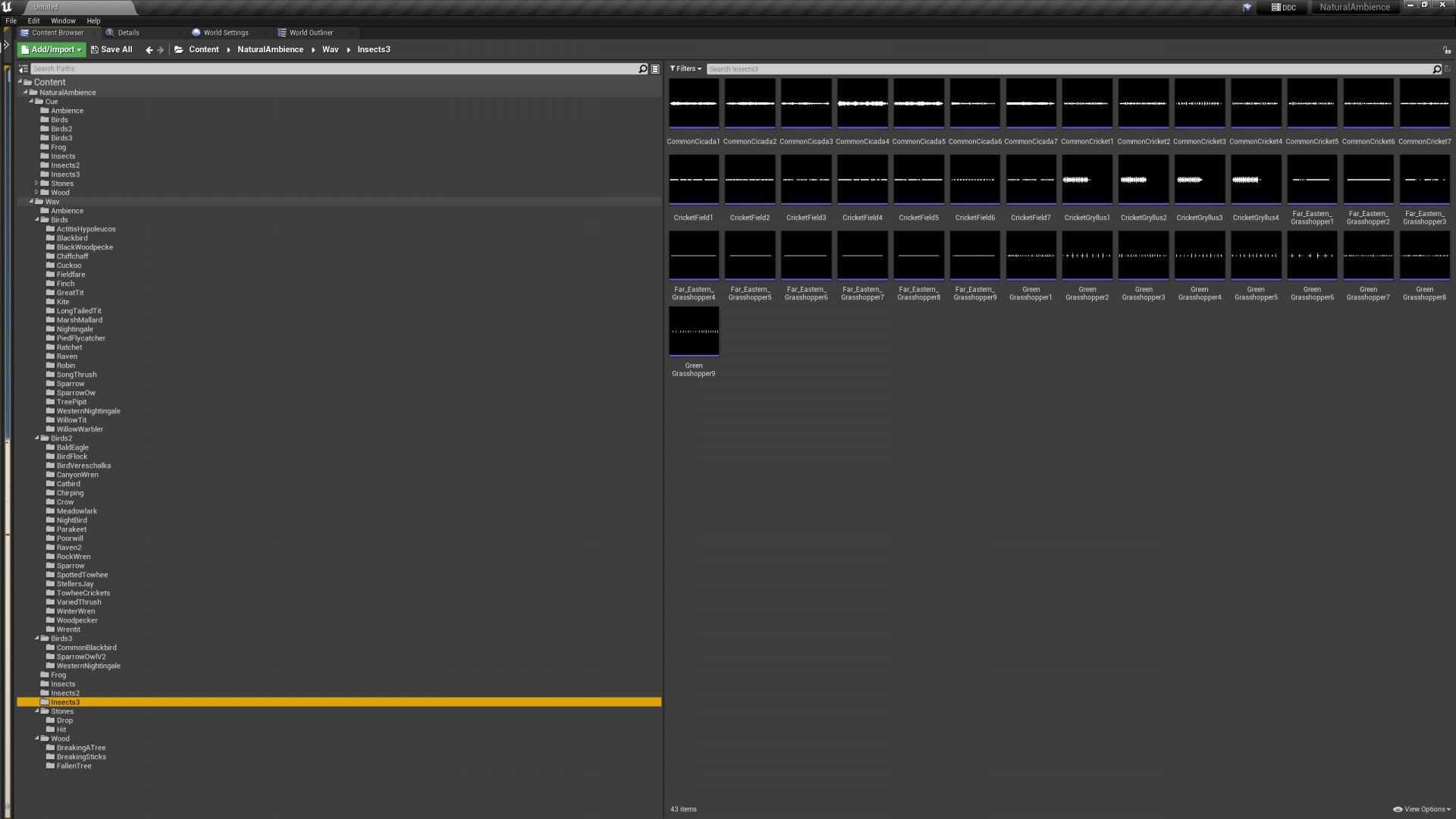 Natural Ambience in Sound Effects - UE Marketplace