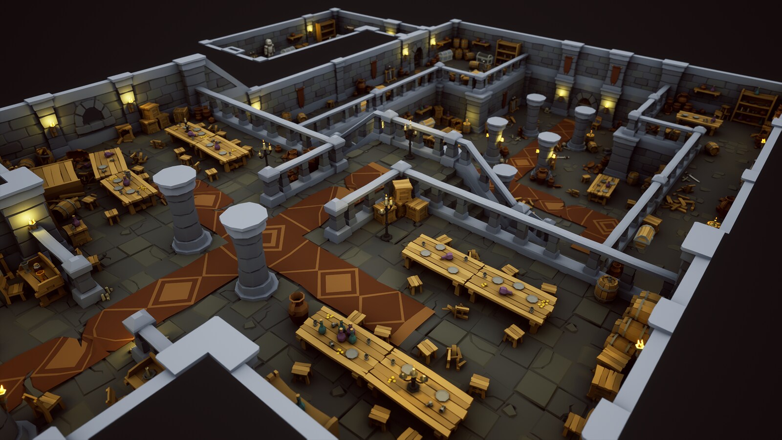 Low Poly Dungeon Asset Pack in Environments - UE Marketplace
