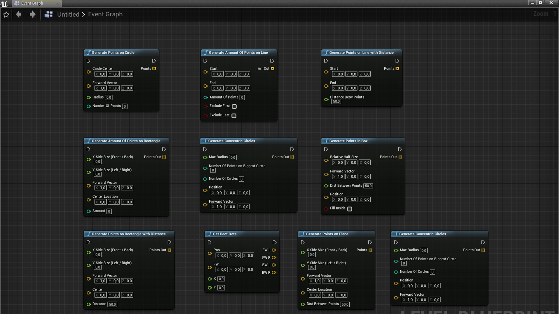 Various Blueprint Functions Array Operations 