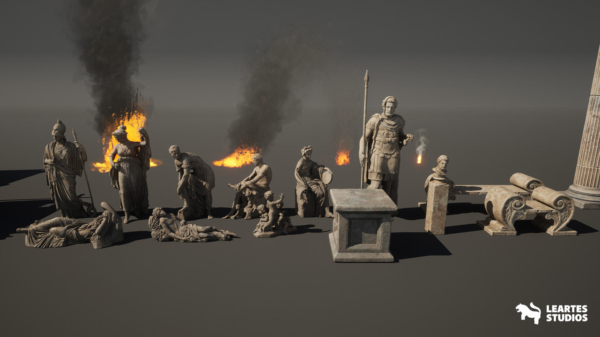 Roman Volcanic Temple ( Ancient Medieval Village Greek Buildings City ...