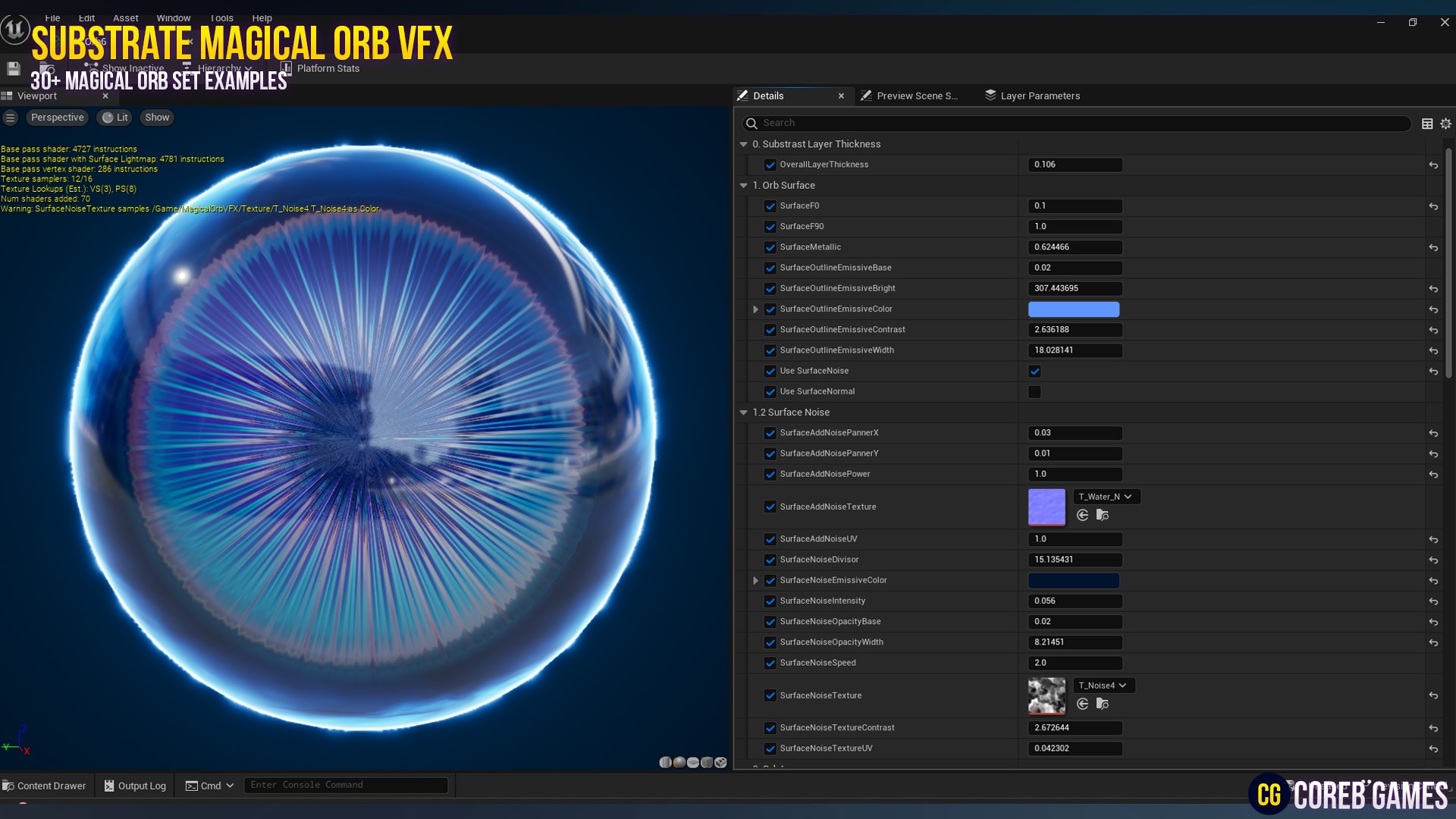 在特效创建的Substrate Magical Orb VFX Pack - 虚幻引擎商城