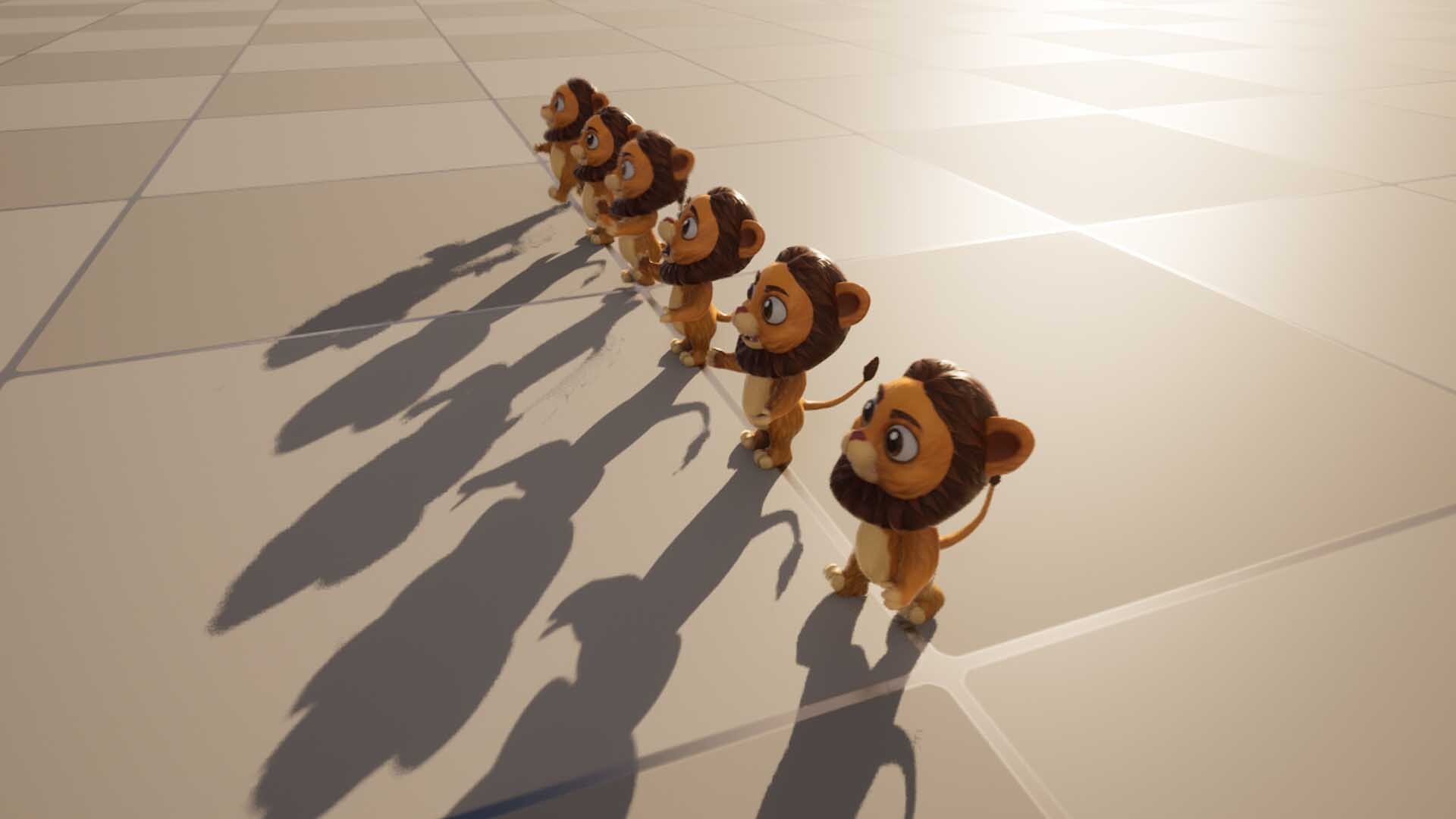 在角色创建的Cartoon Lion Animated 3D Model - 虚幻引擎商城