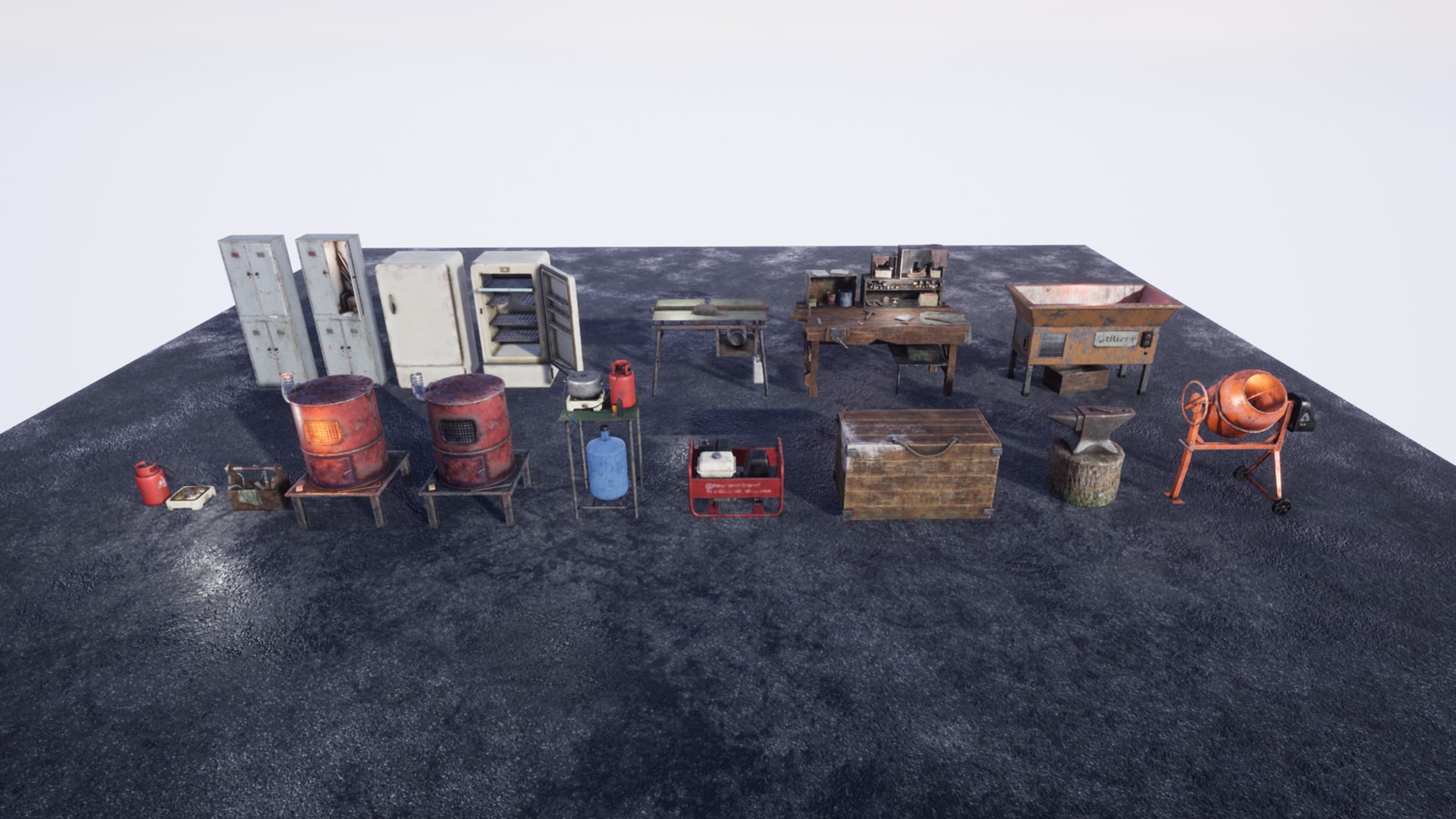 Workbenches and tools pack in Props - UE Marketplace