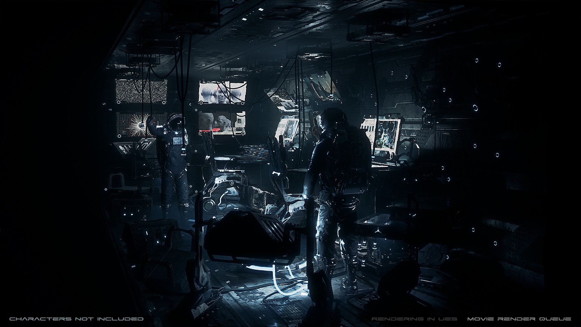 Sci Fi Computer Station Modular High Poly Smart Materials In