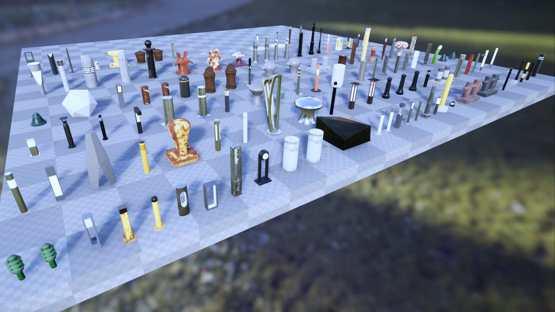 Crazy Insane Bollards Pack in Props - UE Marketplace