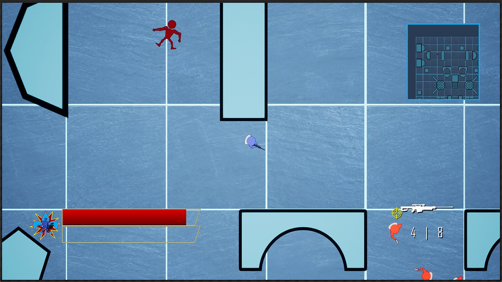 Multiplayer 2D Top Down Shooter Template in Blueprints - UE Marketplace