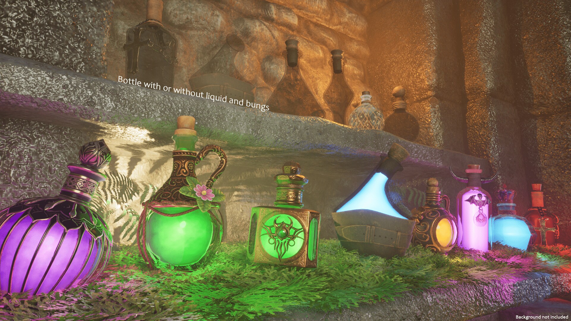 15 Mystical Potions w/animated liquids + drinking in Props - UE Marketplace