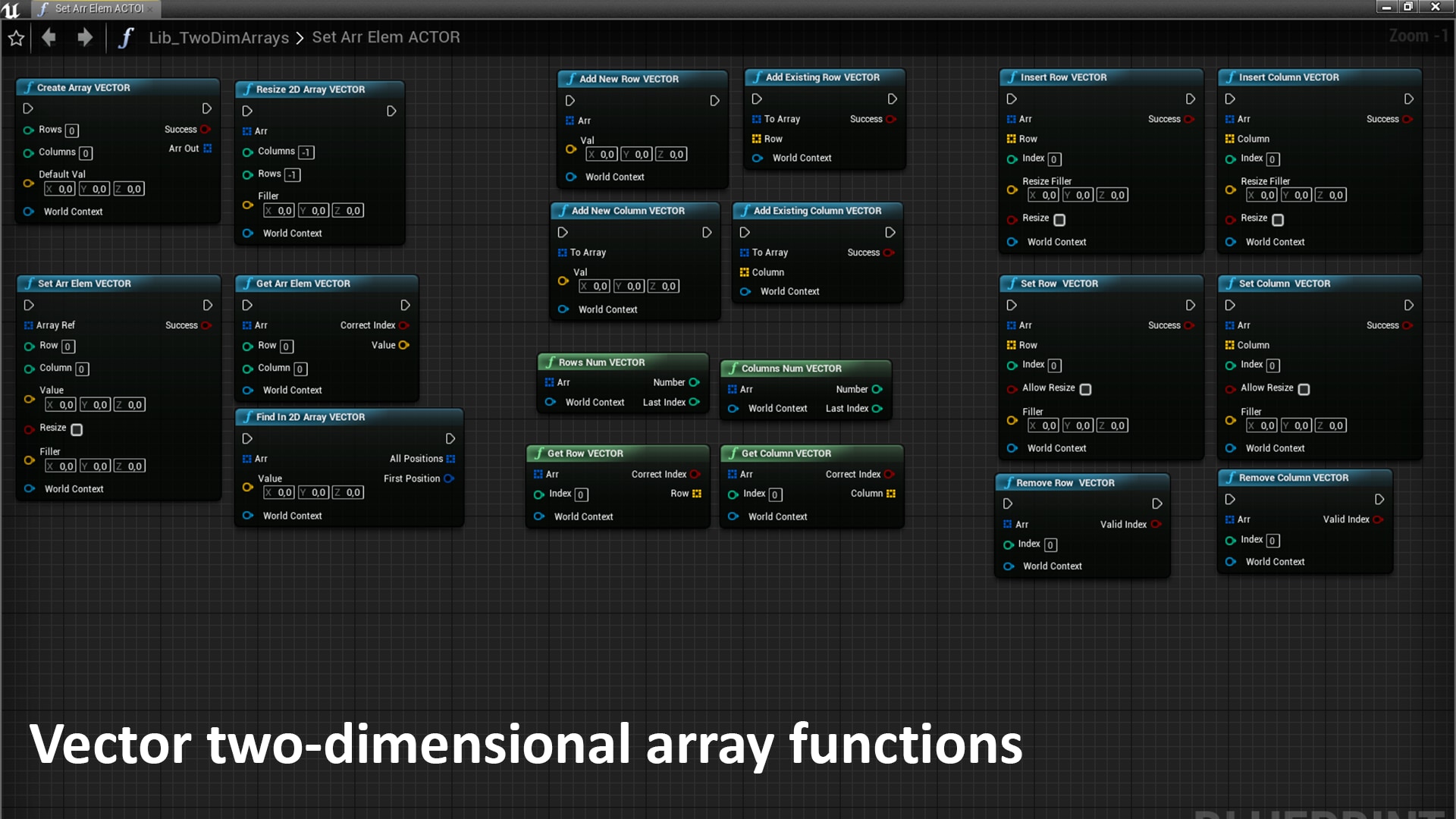 Two-Dimensional Array Operations in Blueprints, 카테고리 블루프린트 - UE 마켓플레이스