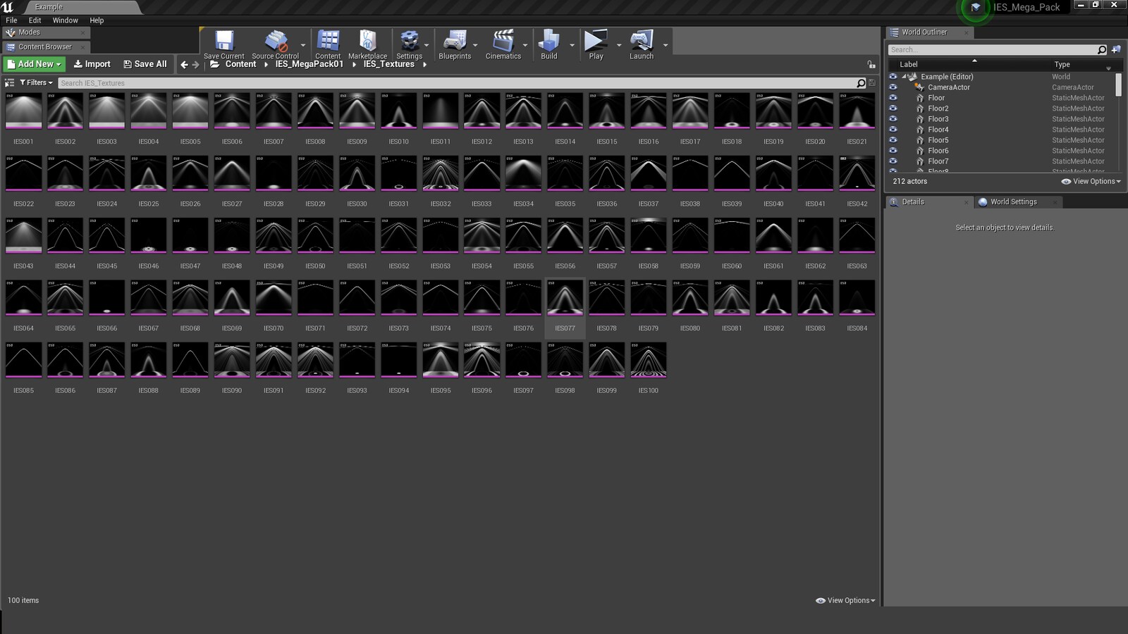 IES Texture Mega Pack (100 IES Textures) in Visual Effects - UE Marketplace