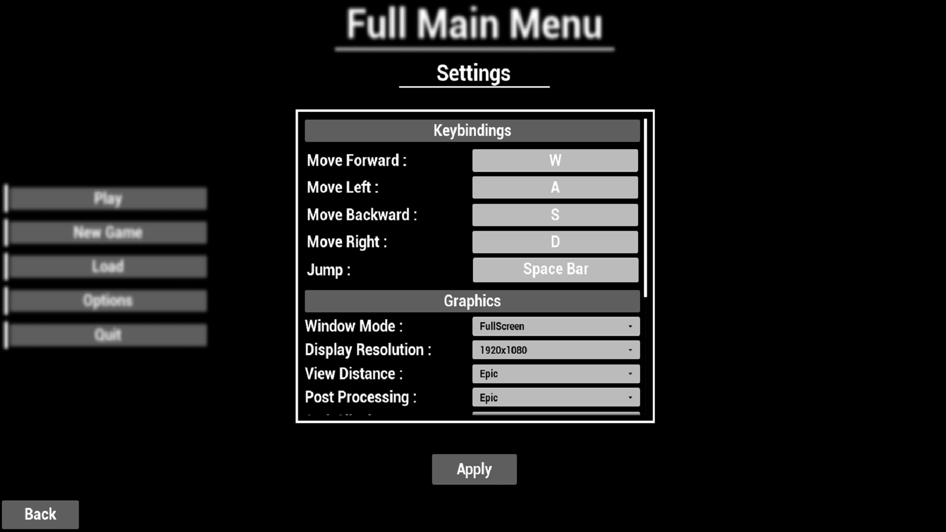 Save & main menu system in Blueprints - UE Marketplace